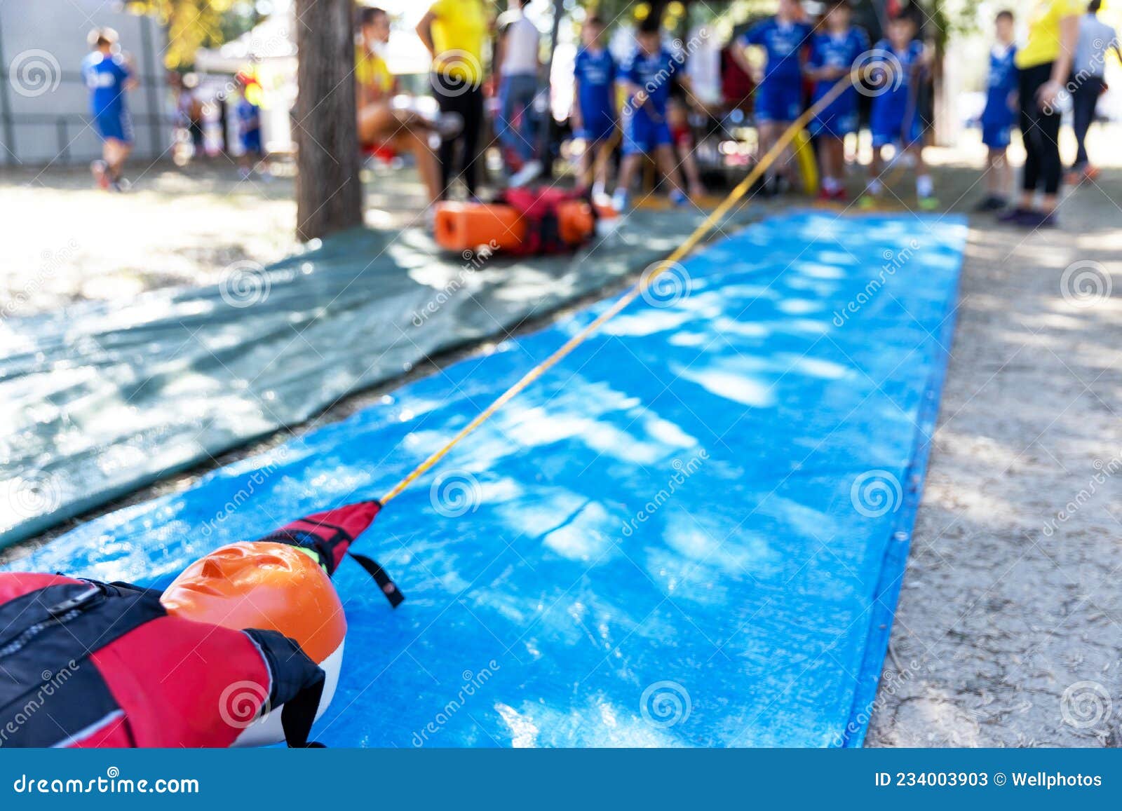 Lifeguard Reining Water Drowning Dummyscue Course with Tra Stock Image ...