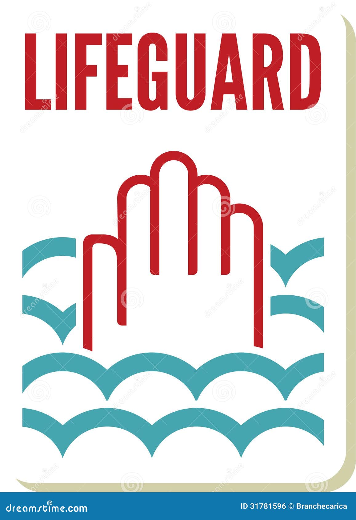 Lifeguard sign stock vector. Illustration of life, fingers - 31781596