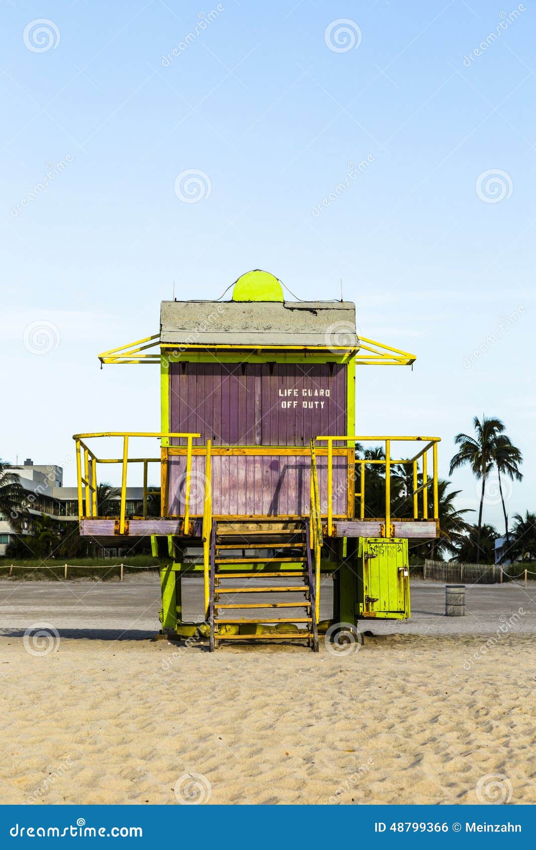 Lifeguard Stand in Miami stock photo. Image of protection - 48799366