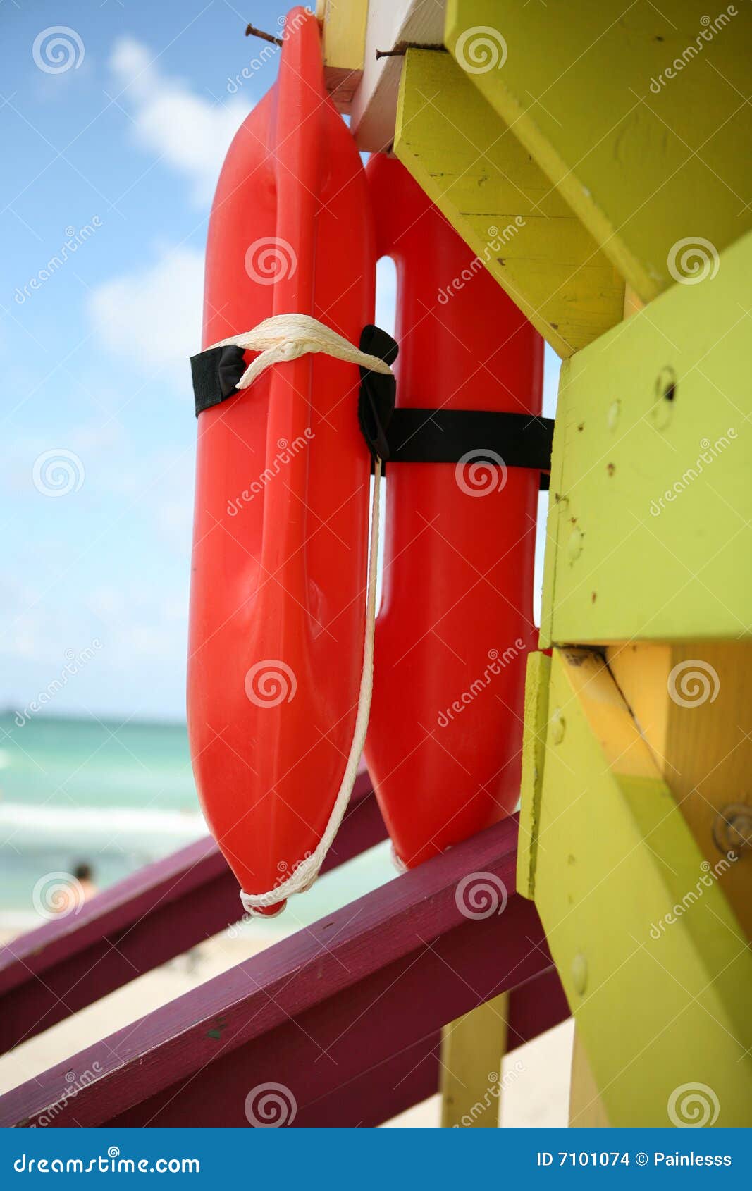 Lifeguard Tower in South Beach Stock Photo - Image of sunflower, ocean ...