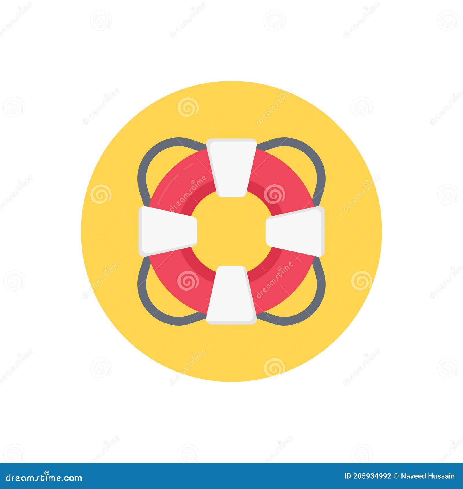 Lifeguard Vector Flat Colour Icon Stock Vector - Illustration of design ...