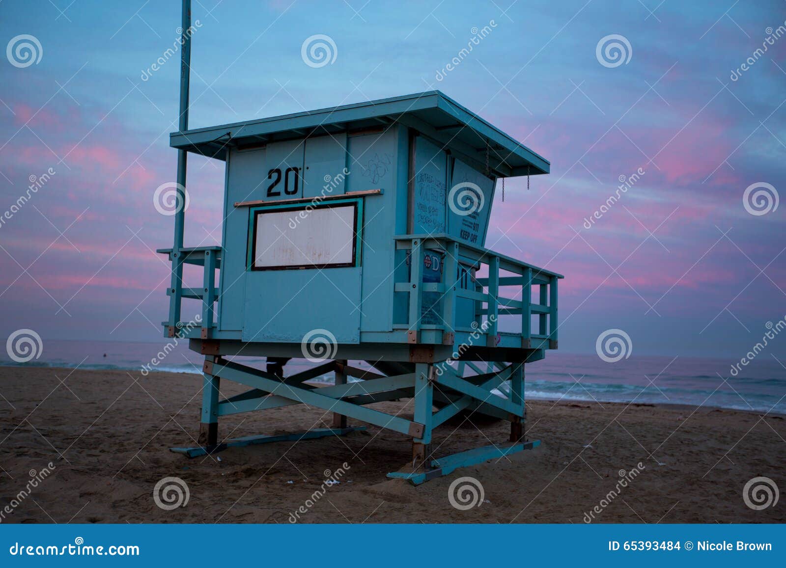 Lifeguard Watch on the Beach Stock Photo - Image of harbor, breeze ...