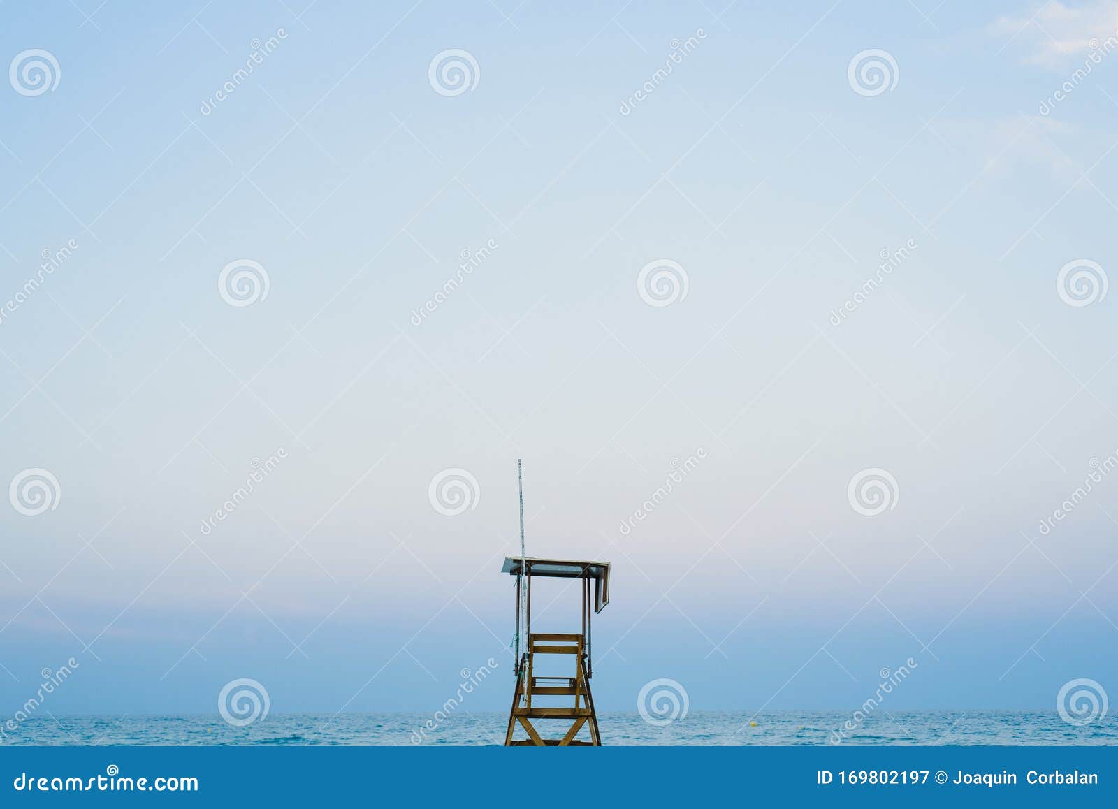 Lifeguard Watchtower on the Beach at Sunset Stock Image - Image of ...