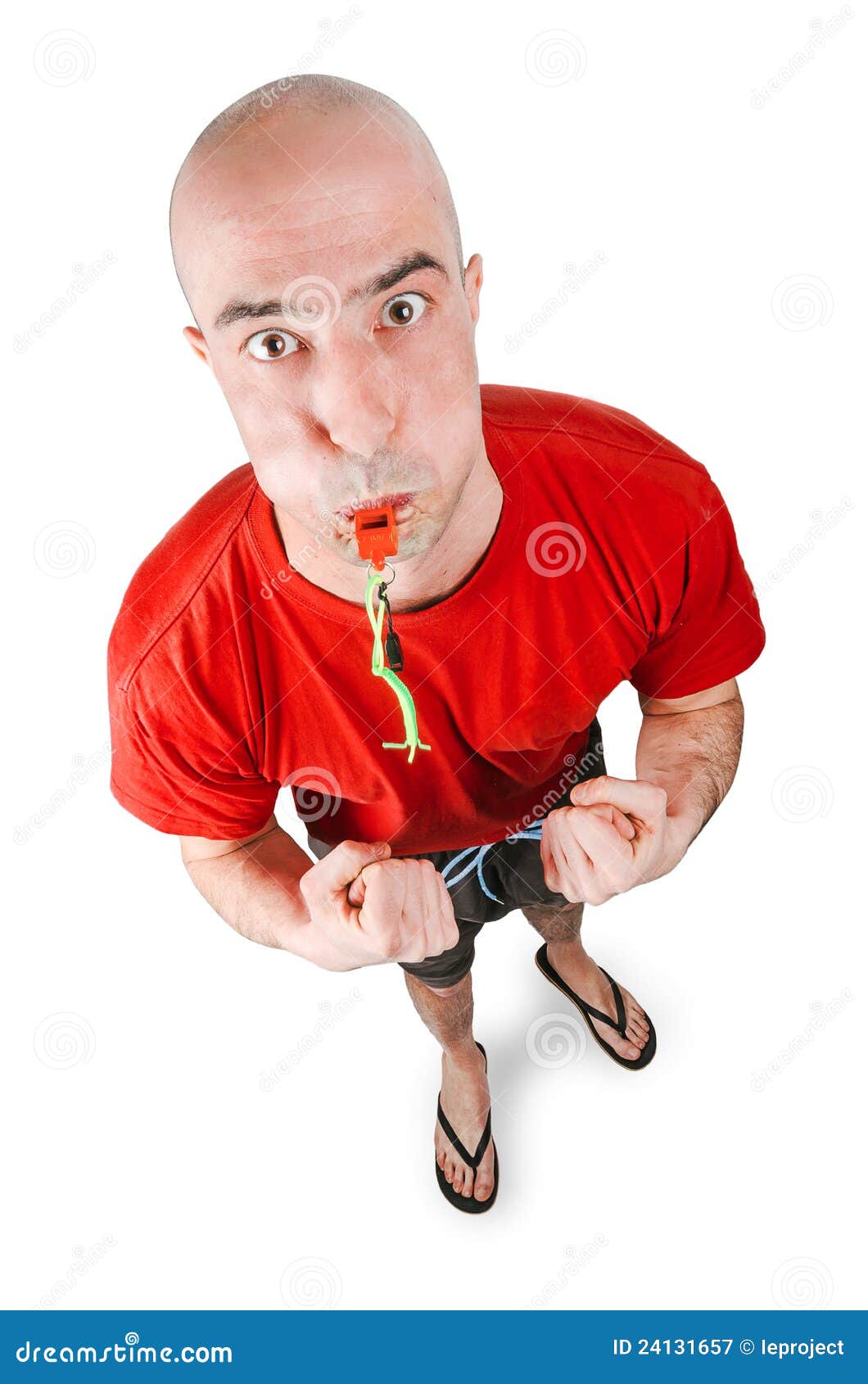 Lifeguard with whistle stock image. Image of people, help - 24131657