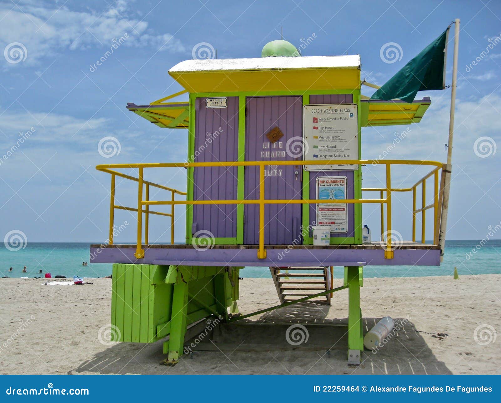 Lifeguard Wood House in Miami Beach Editorial Stock Image - Image of ...