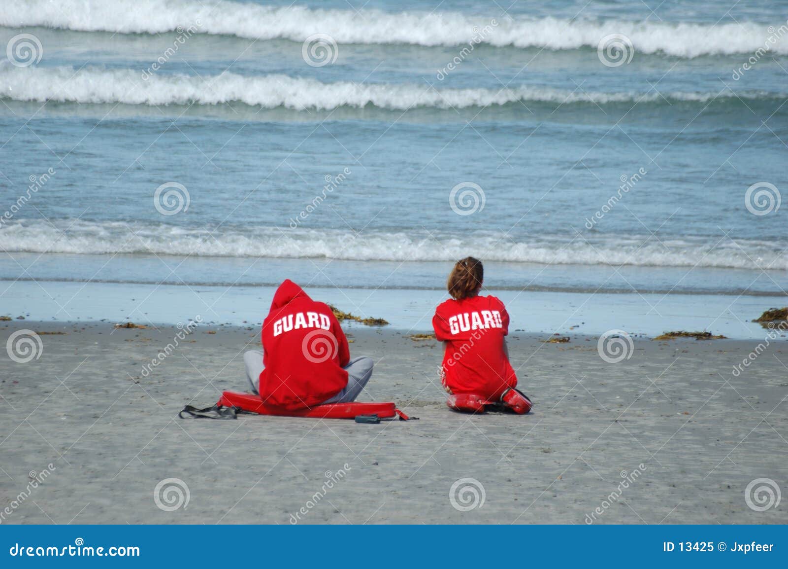 Lifeguards on the beach stock image. Image of watching, wave - 13425