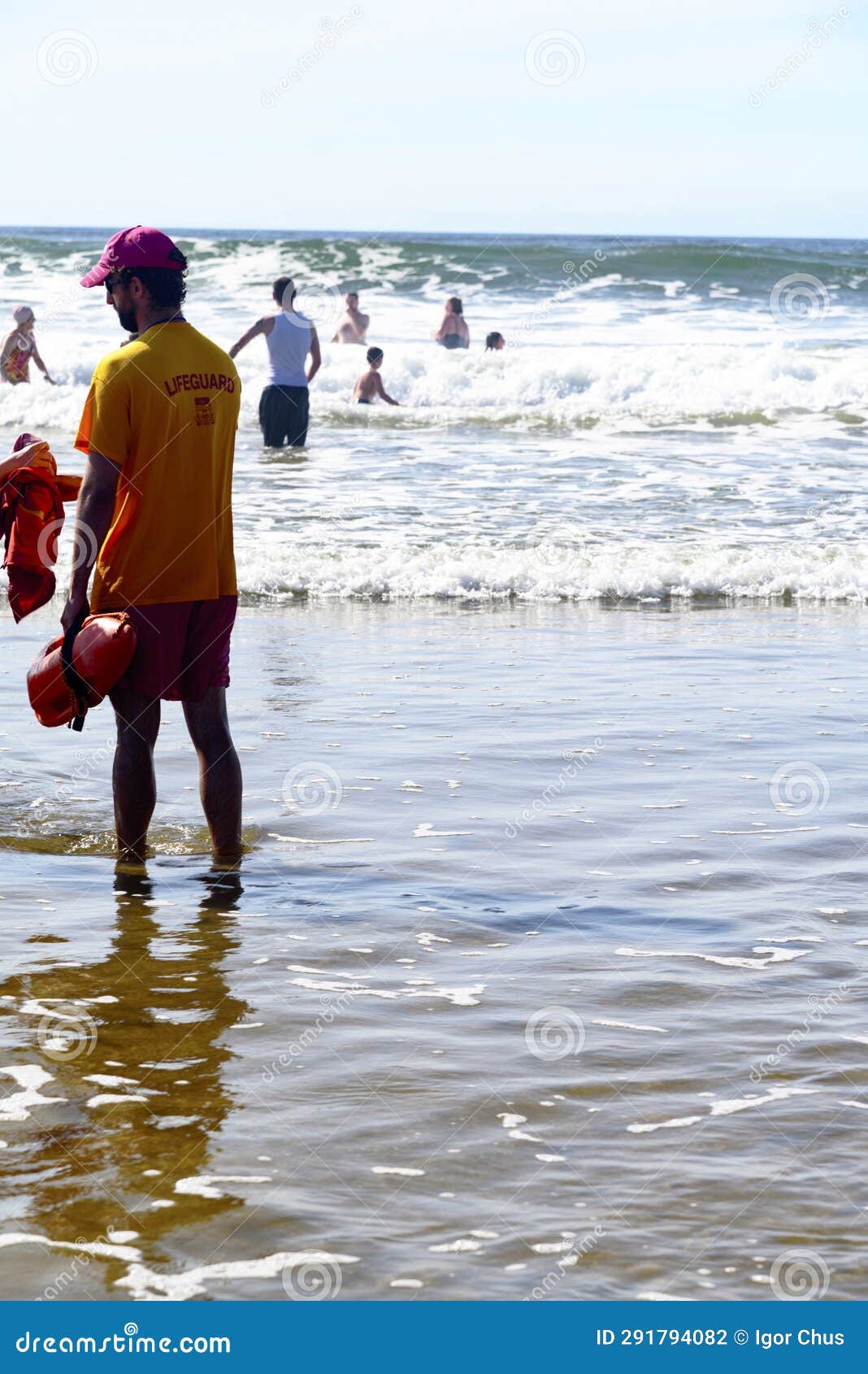 Lifeguards on the Beach in Ireland, Ballybinyon Beach. Editorial ...