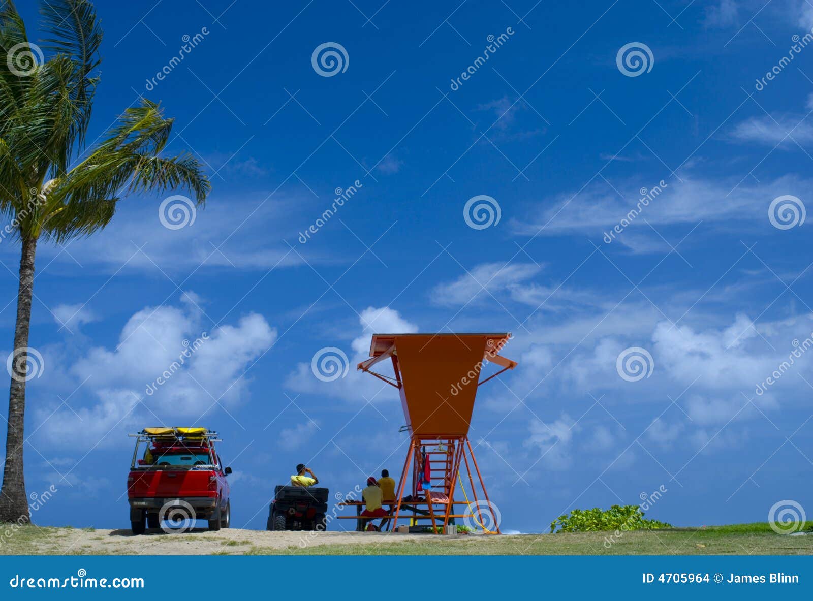 Lifeguards, Hawaii stock photo. Image of relax, serene - 4705964