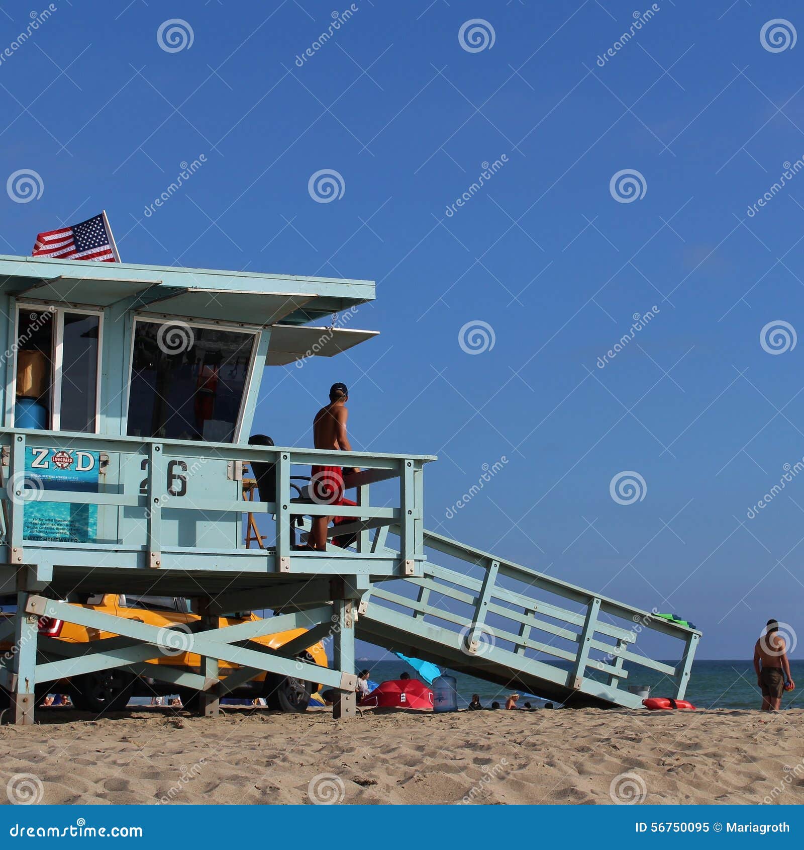 Lifeguards at Santa Monica Beach Editorial Image - Image of lifeguard ...