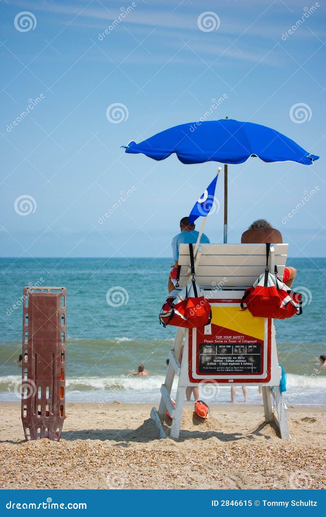Lifeguards watching beach stock image. Image of protect - 2846615