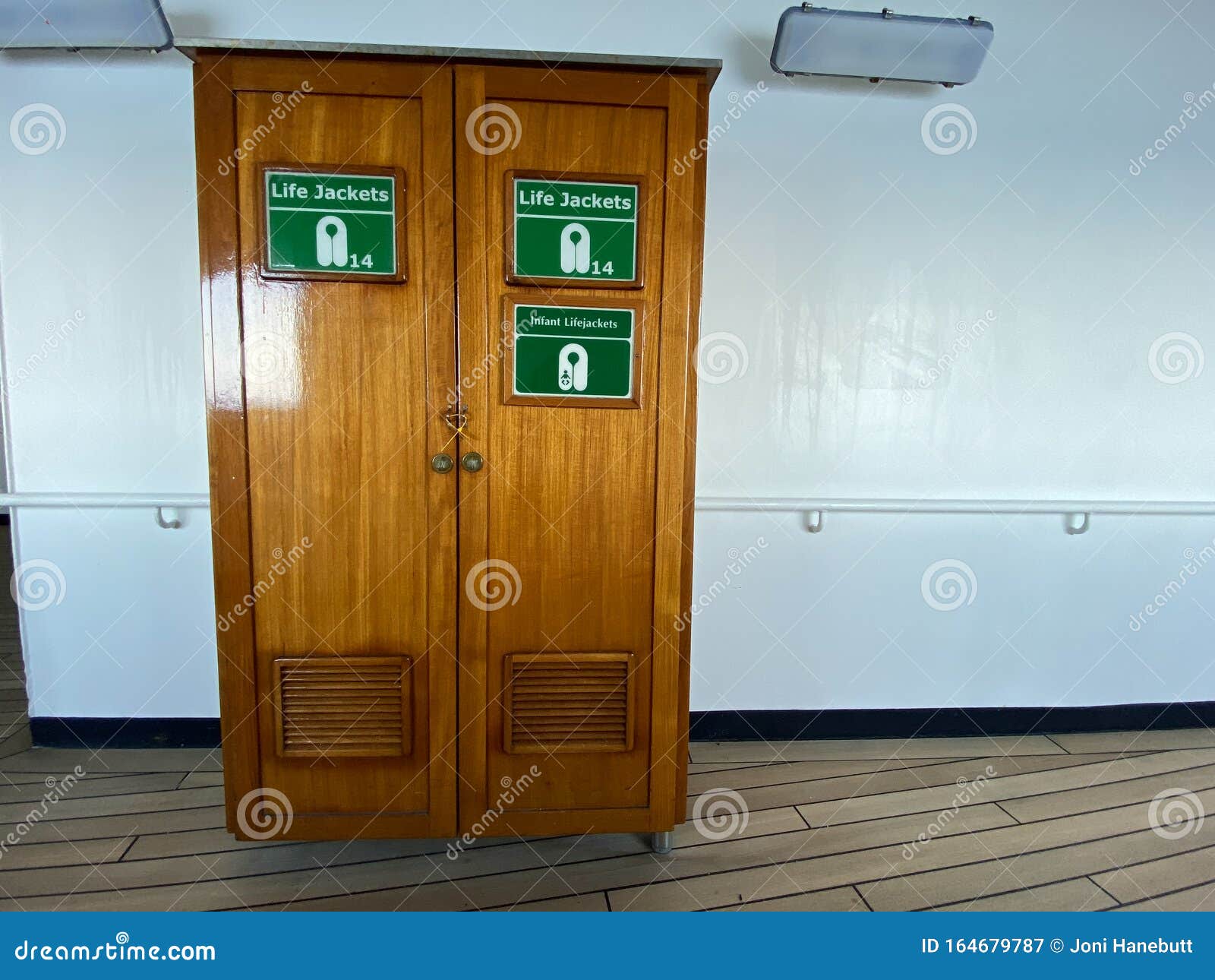 The Lifejacket Locker on a Cruise Ship Where Lifejackets are Available ...