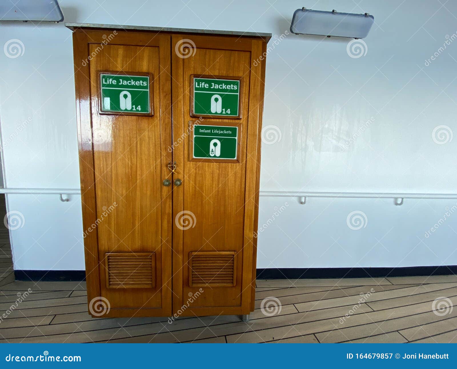 The Lifejacket Locker on a Cruise Ship Where Lifejackets are Available ...