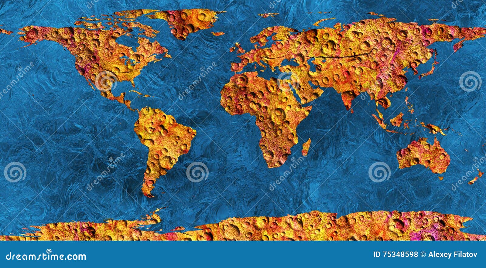 Lifeless land map stock illustration. Illustration of countries - 75348598