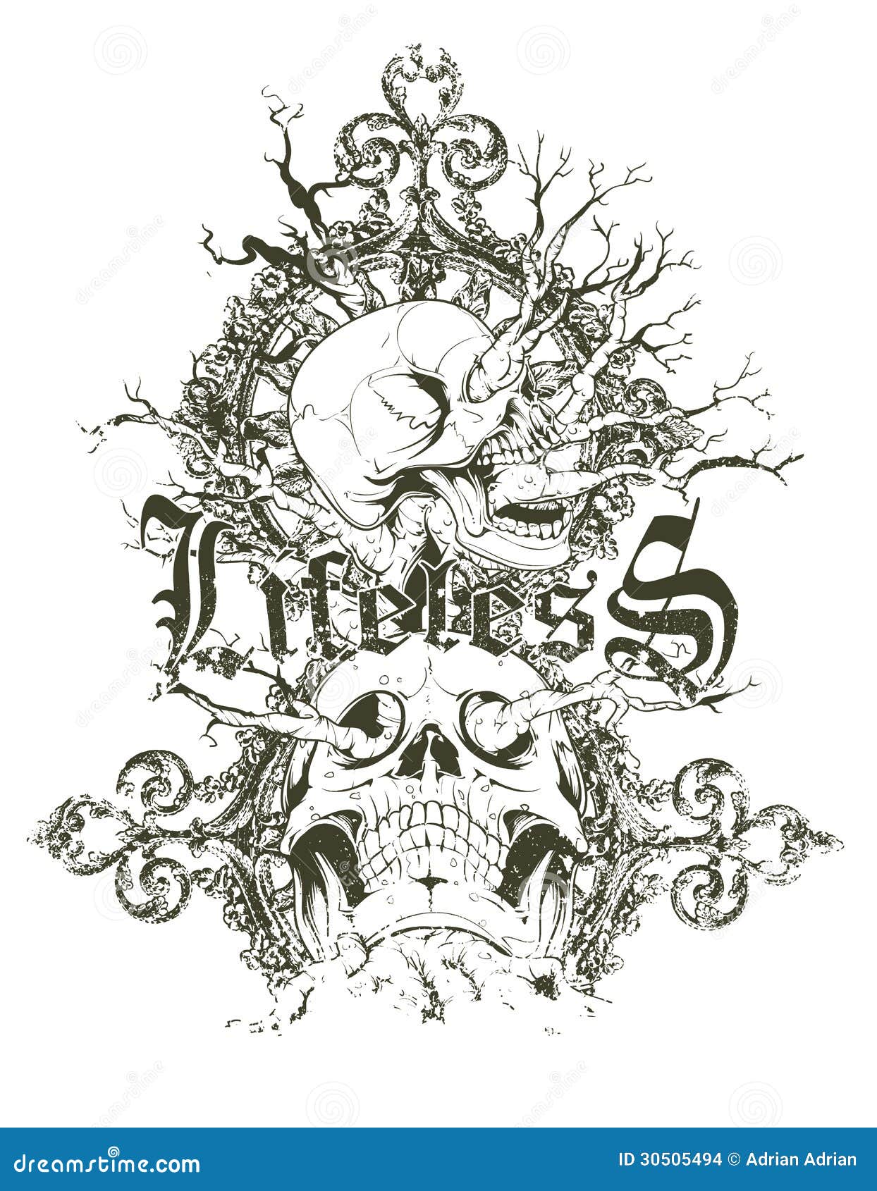 Lifeless stock vector. Illustration of life, artistic - 30505494