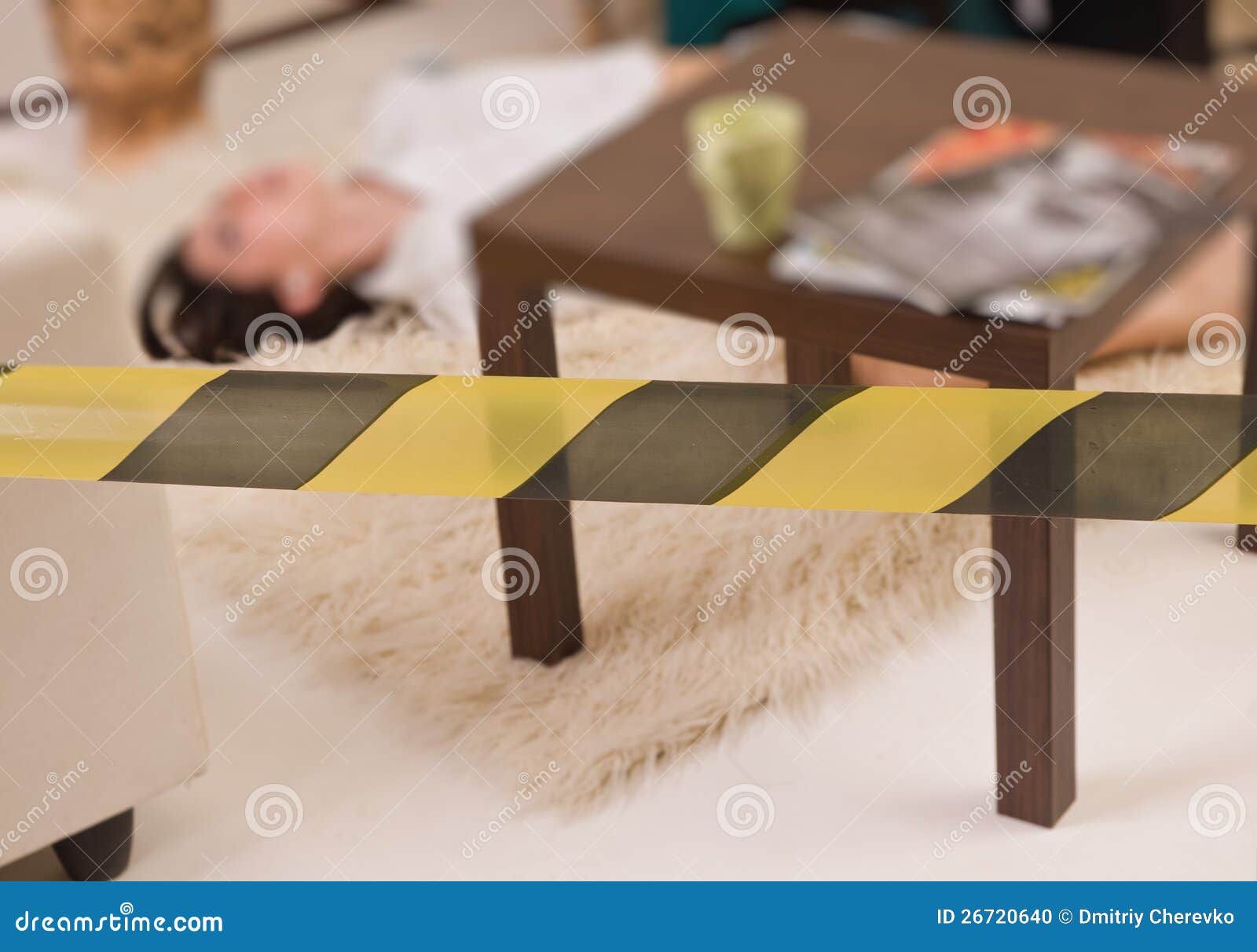 Lifeless Woman Lying on the Floor (imitation) Stock Photo - Image of ...