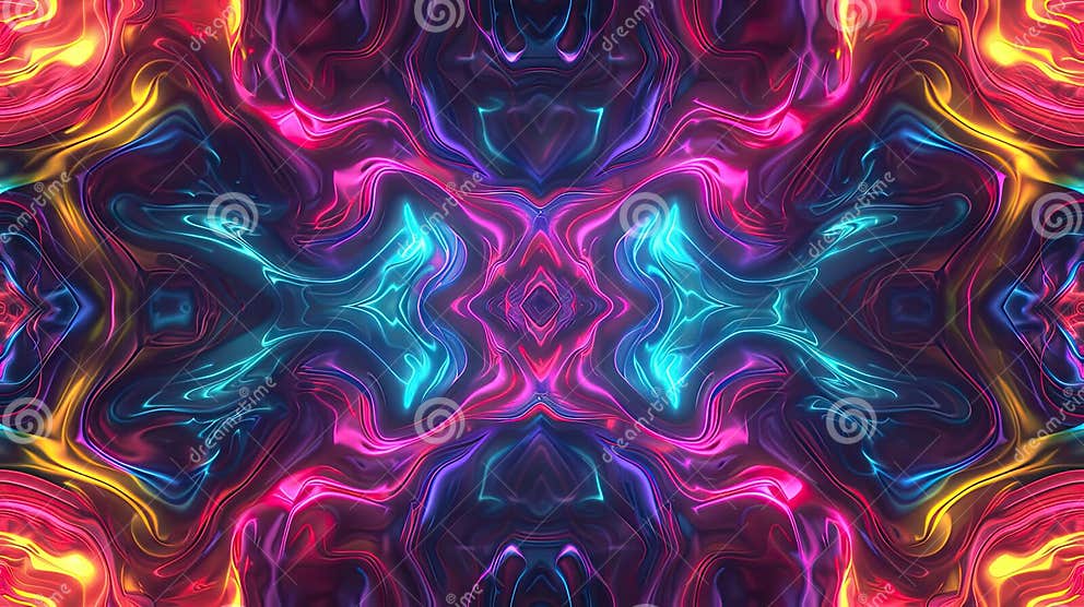Lifelike Visuals Portraying the Mesmerizing Allure of Iridescent Neon ...