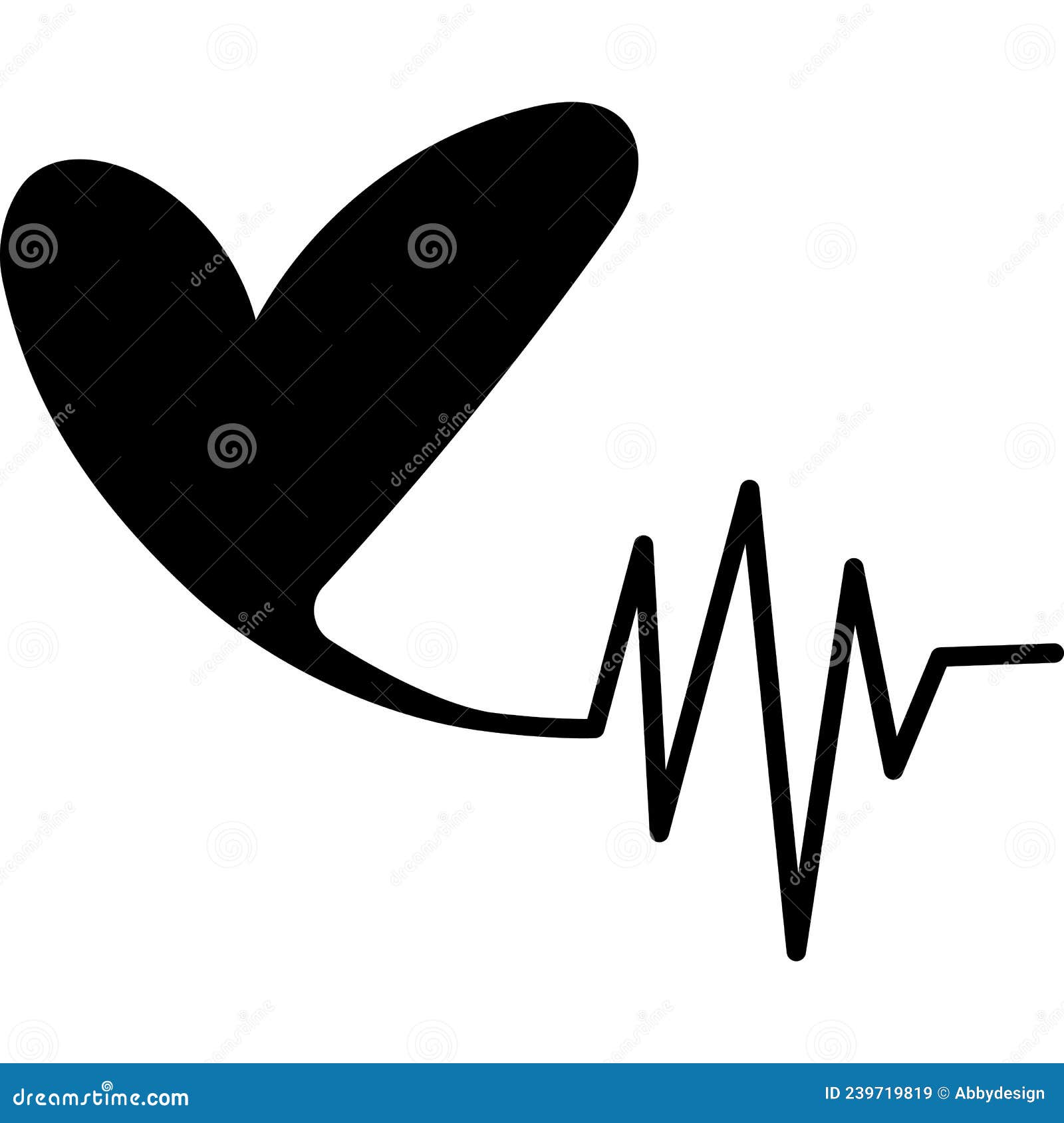 Lifeline Heart Glyph Icon Vector Stock Vector - Illustration of cardiac ...