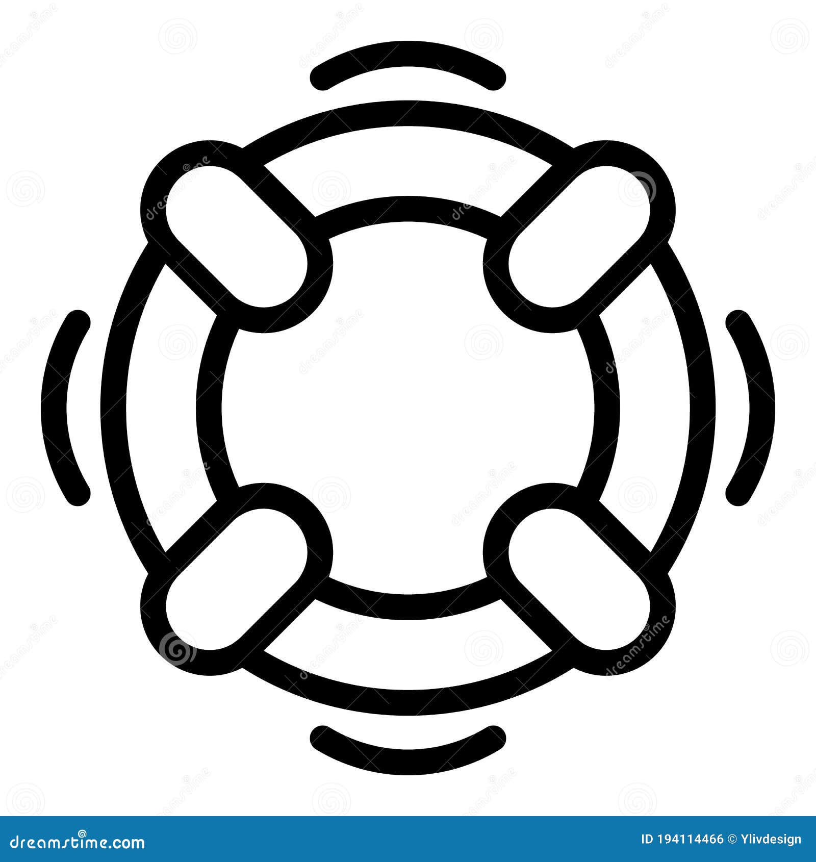 Lifeline Icon On White Background. Simple Element Illustration From ...