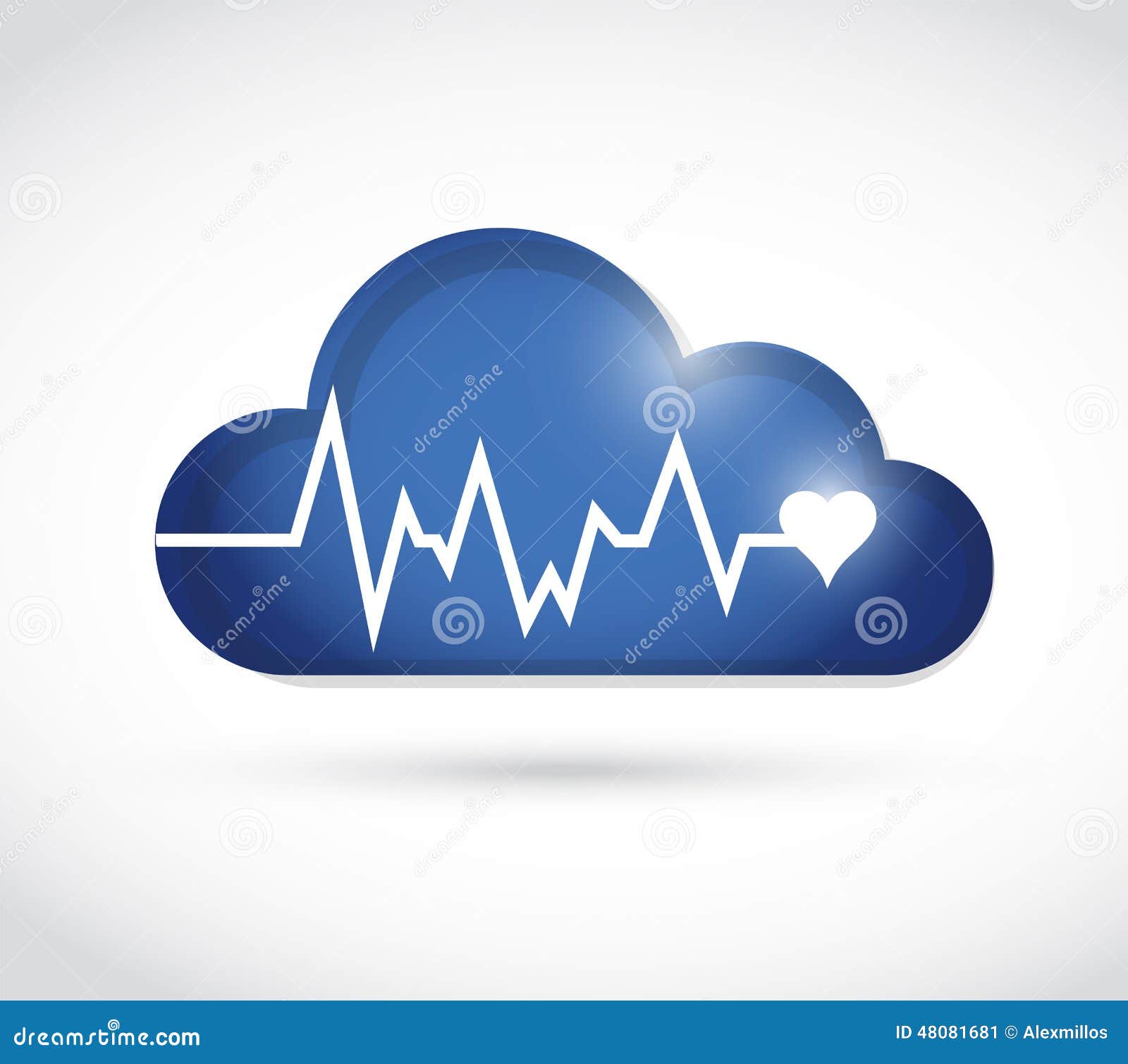 Lifeline Over a Cloud. Illustration Design Stock Illustration ...