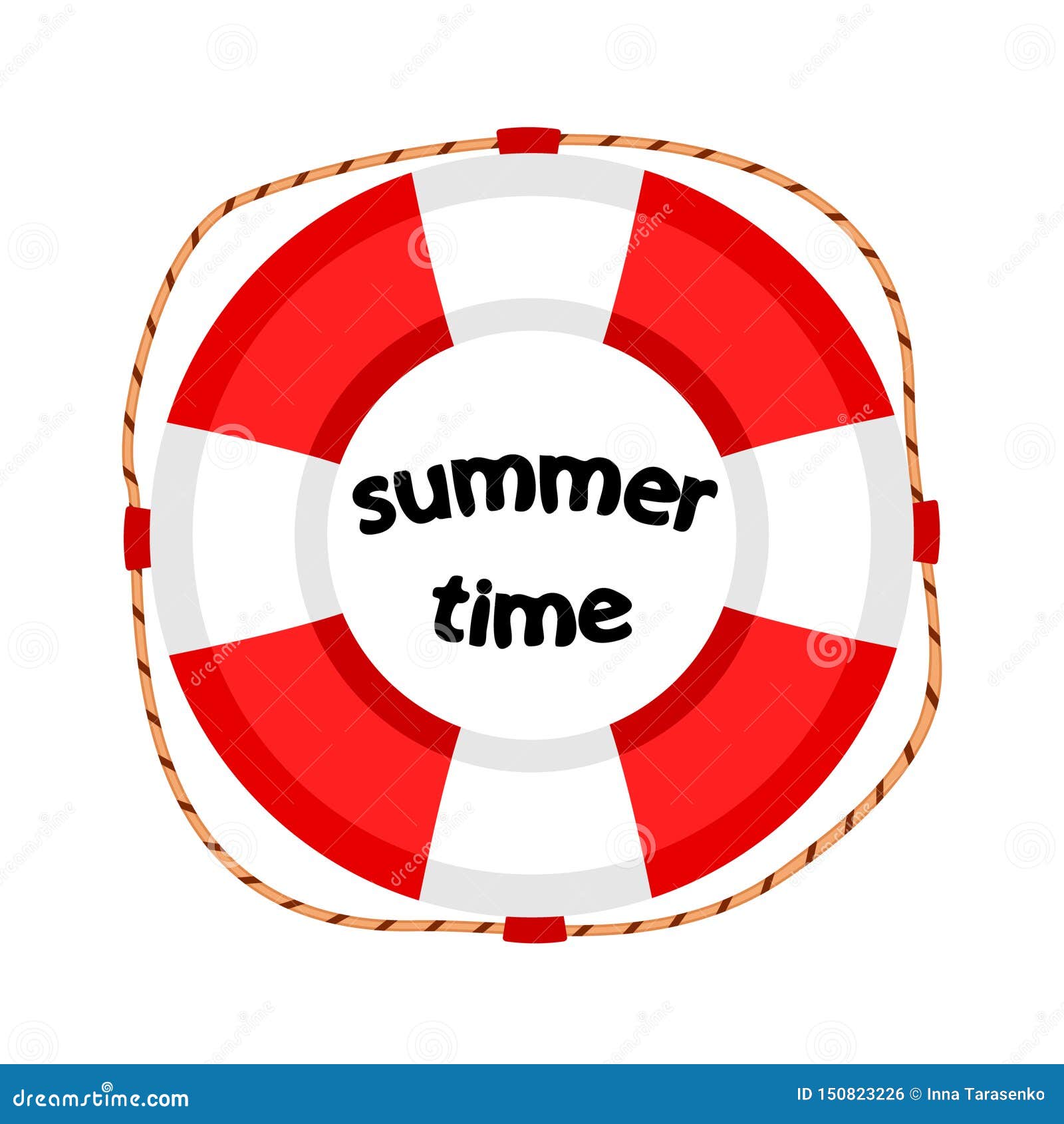 Lifeline for Safety on the Water, on a White Background. Logotype Stock ...