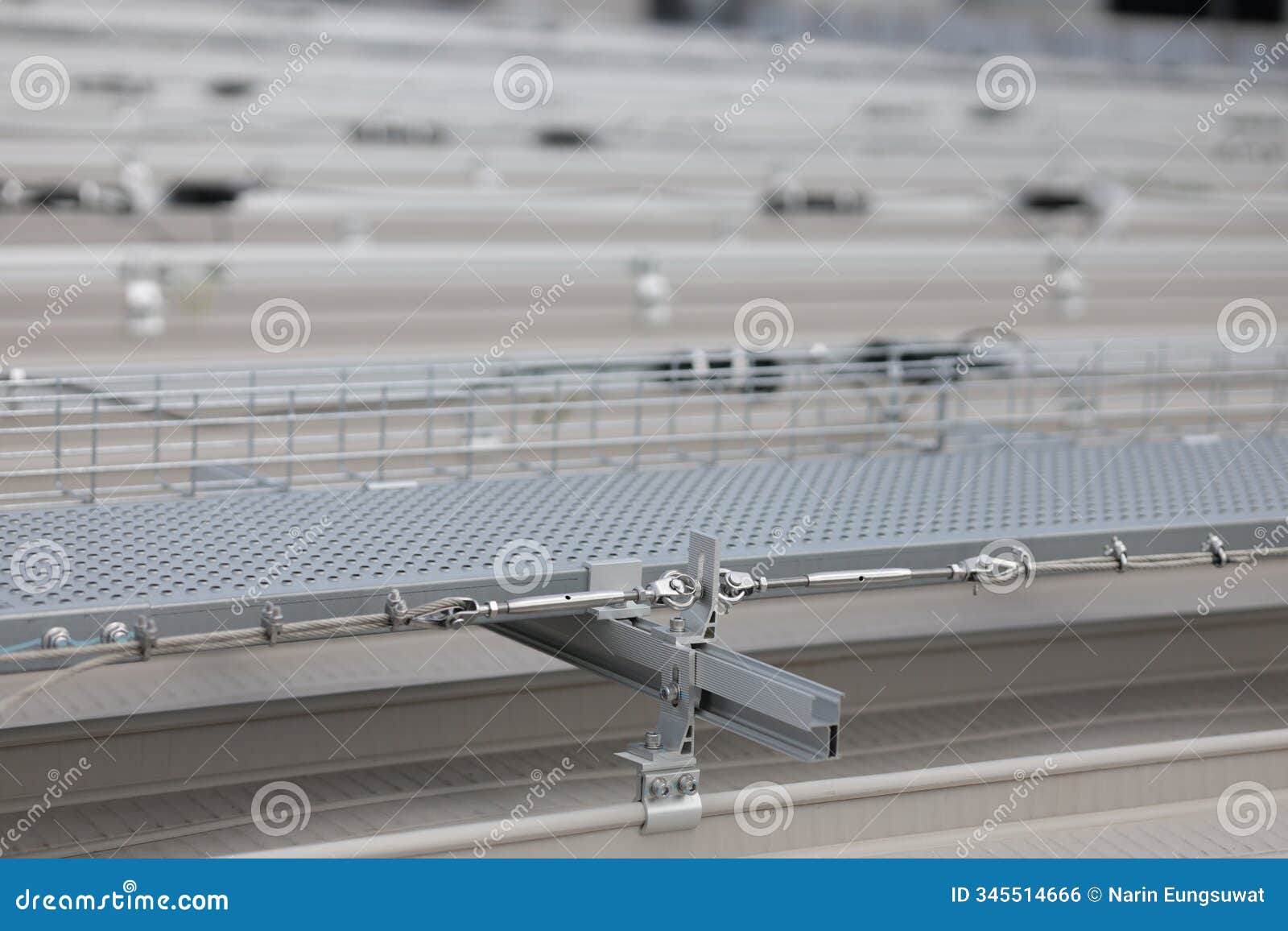 Lifeline System Installed on the Side of Walkway. Lifeline Systems are ...