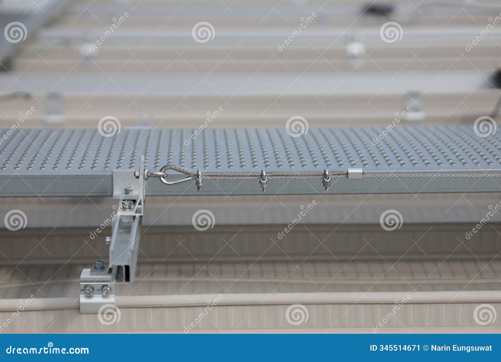 Lifeline System Installed on the Side of Walkway. Lifeline Systems are ...