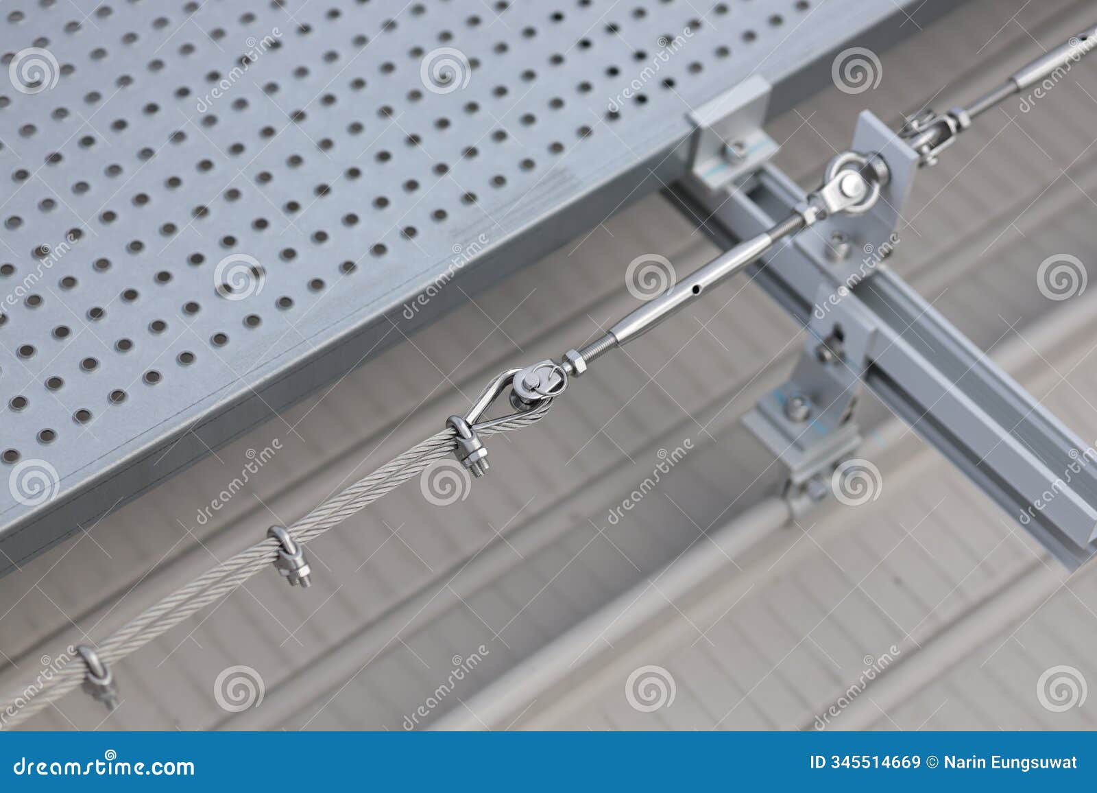 Lifeline System Installed on the Side of Walkway. Lifeline Systems are ...