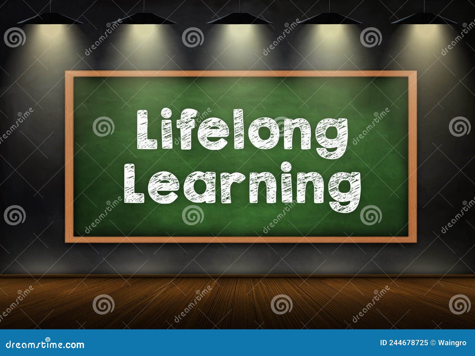 Lifelong Learning - Chalkboard Message Stock Illustration ...