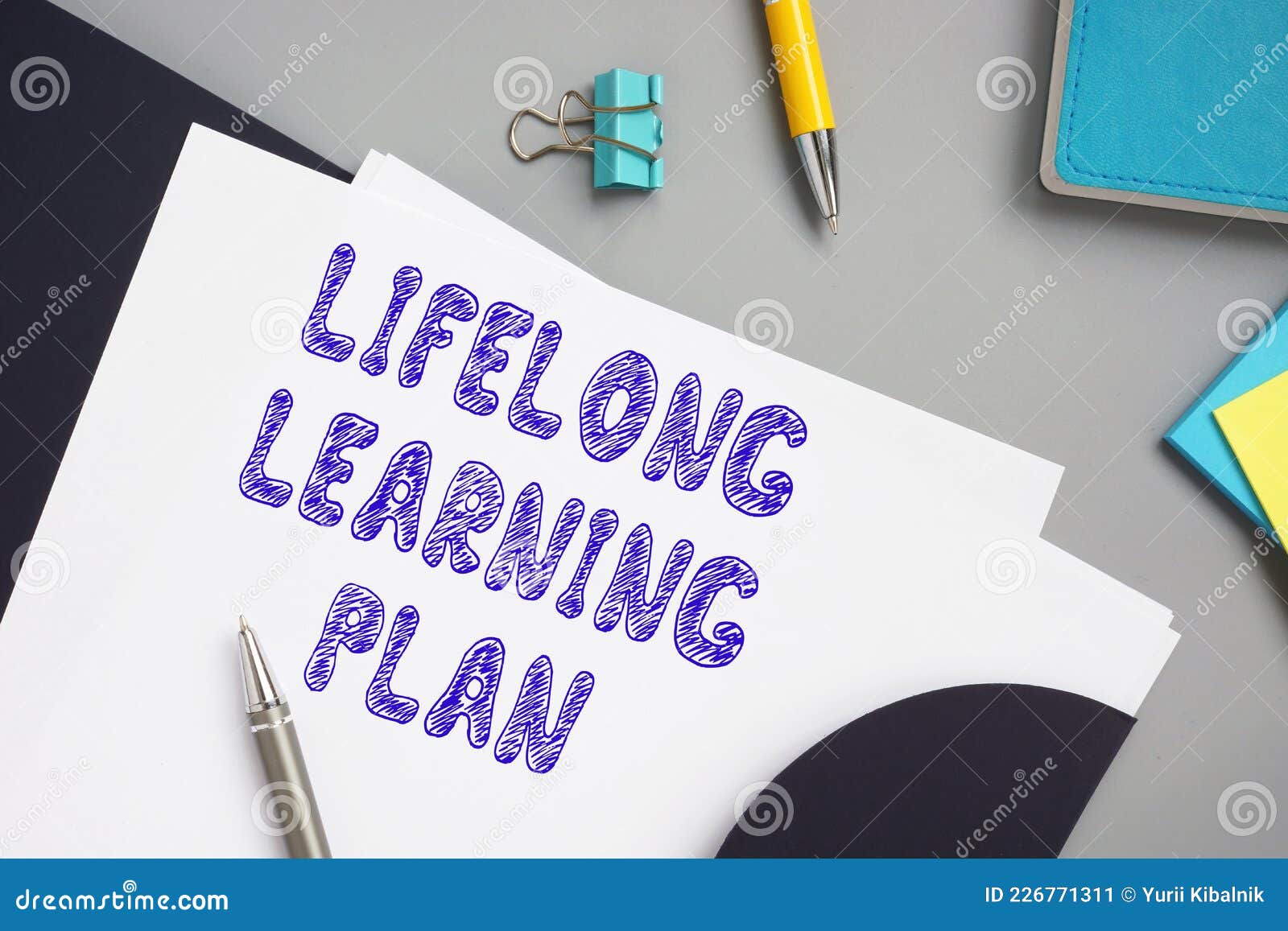 LIFELONG LEARNING PLAN Inscription on the Sheet Stock Image - Image of ...