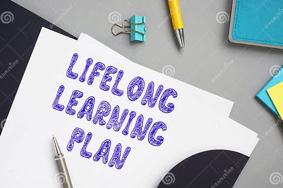 LIFELONG LEARNING PLAN Inscription on the Sheet Stock Image - Image of ...