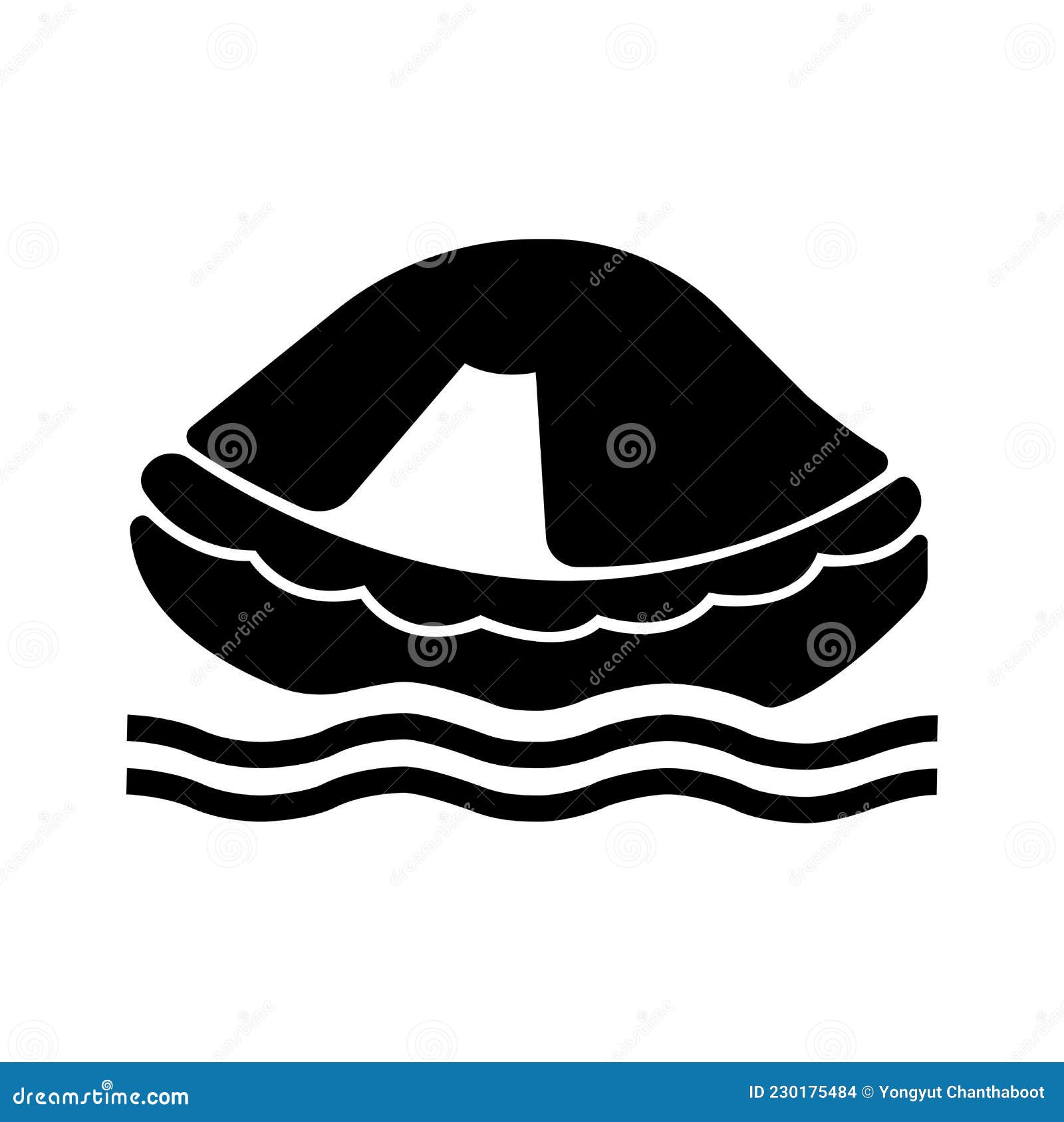 Liferaft Symbol Sign, Vector Illustration, Isolate On White Background ...