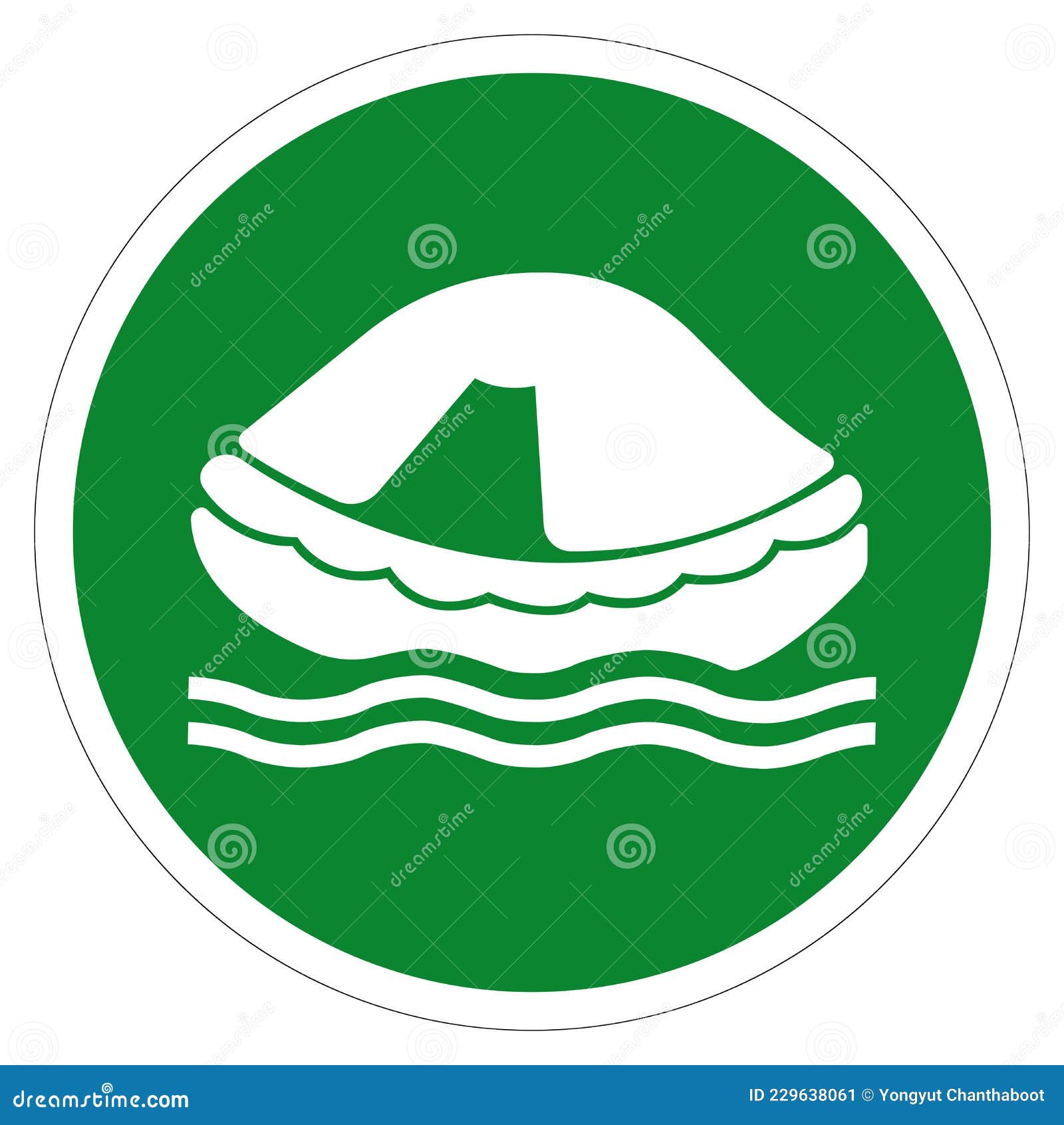 Liferaft Symbol Sign, Vector Illustration, Isolate on White Background ...