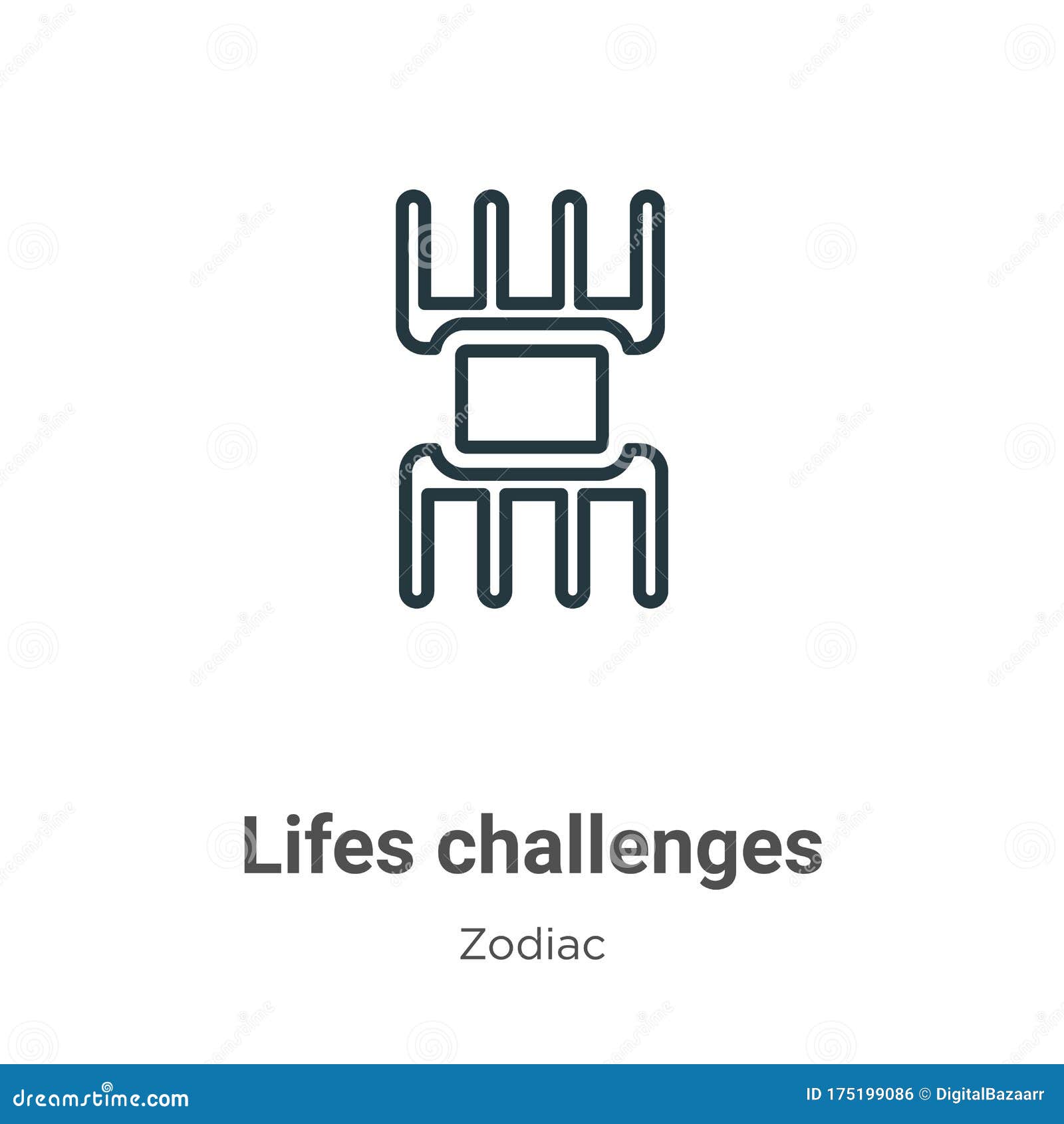Lifes Challenges Outline Vector Icon. Thin Line Black Lifes Challenges ...