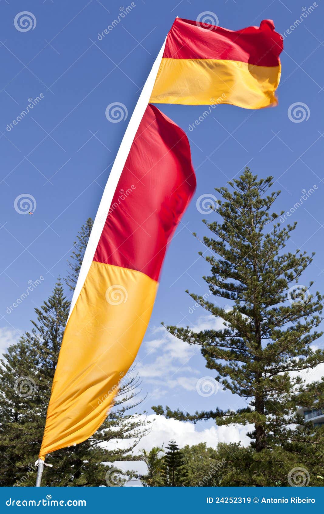 Lifesaver Beach Flags stock image. Image of lifesaver - 24252319