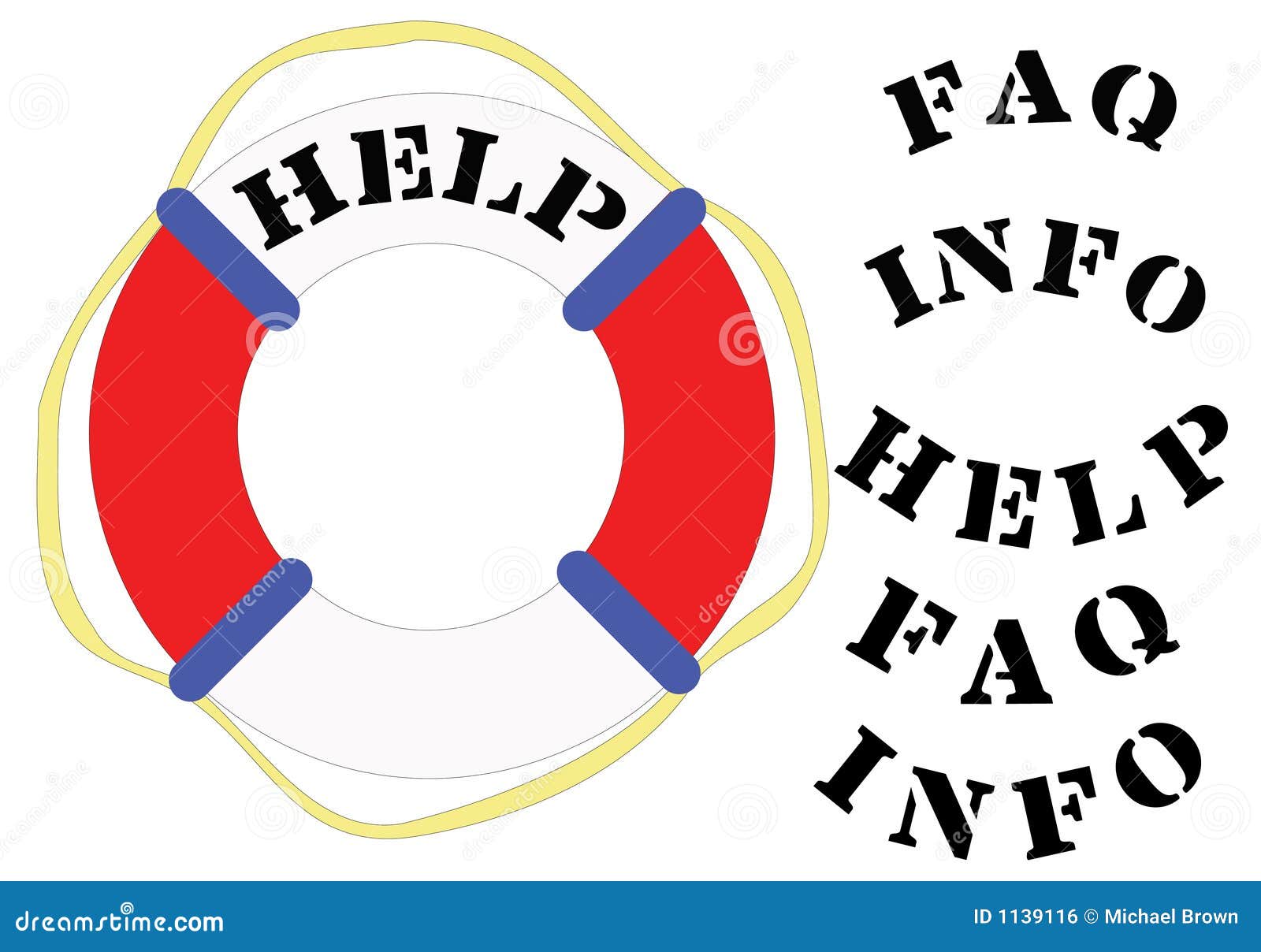 Lifesaver HELP stock vector. Illustration of lifesaver - 1139116
