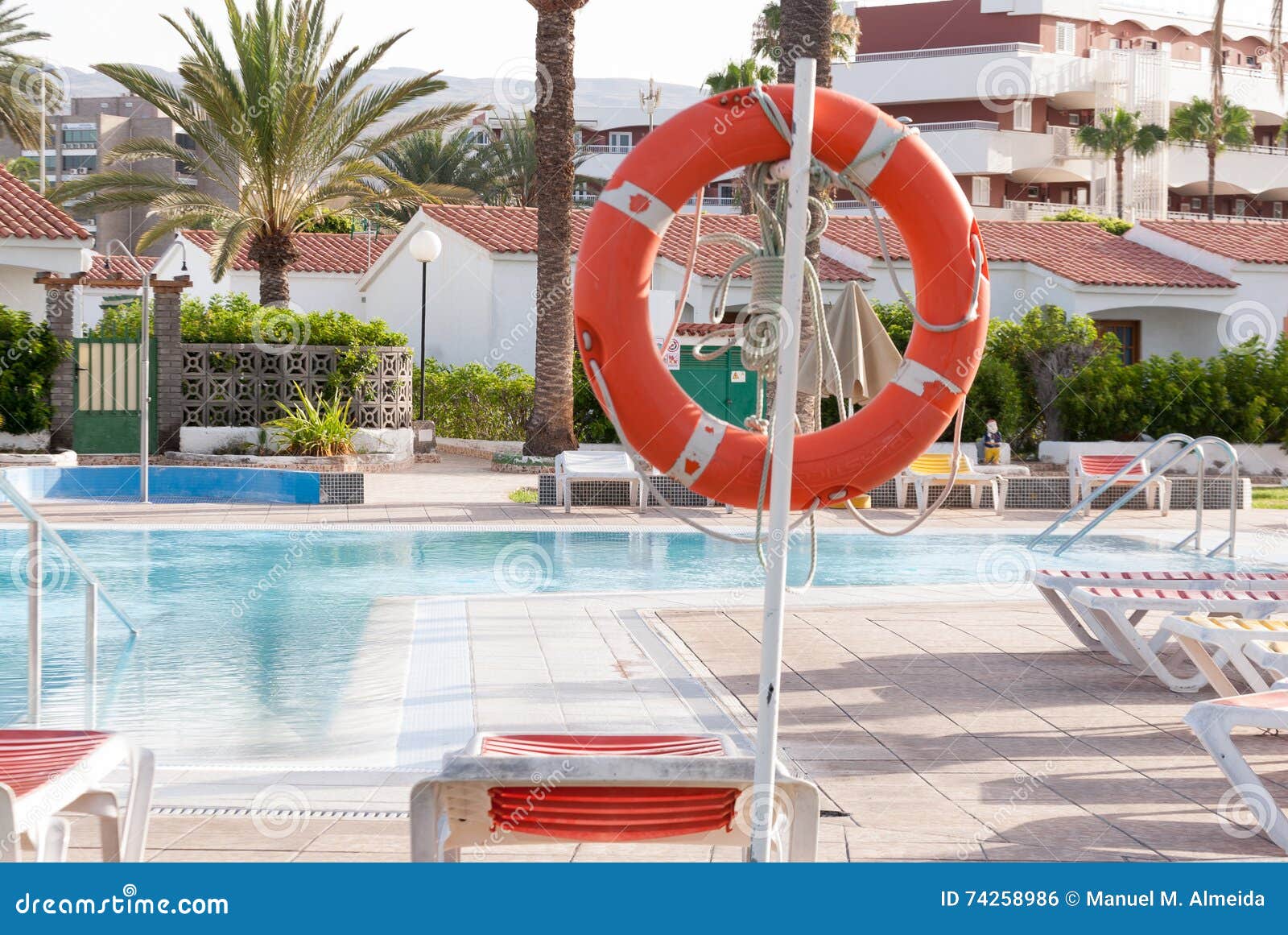 Lifesaver in a Swimming Pool Stock Photo - Image of lifesaver, holidays ...