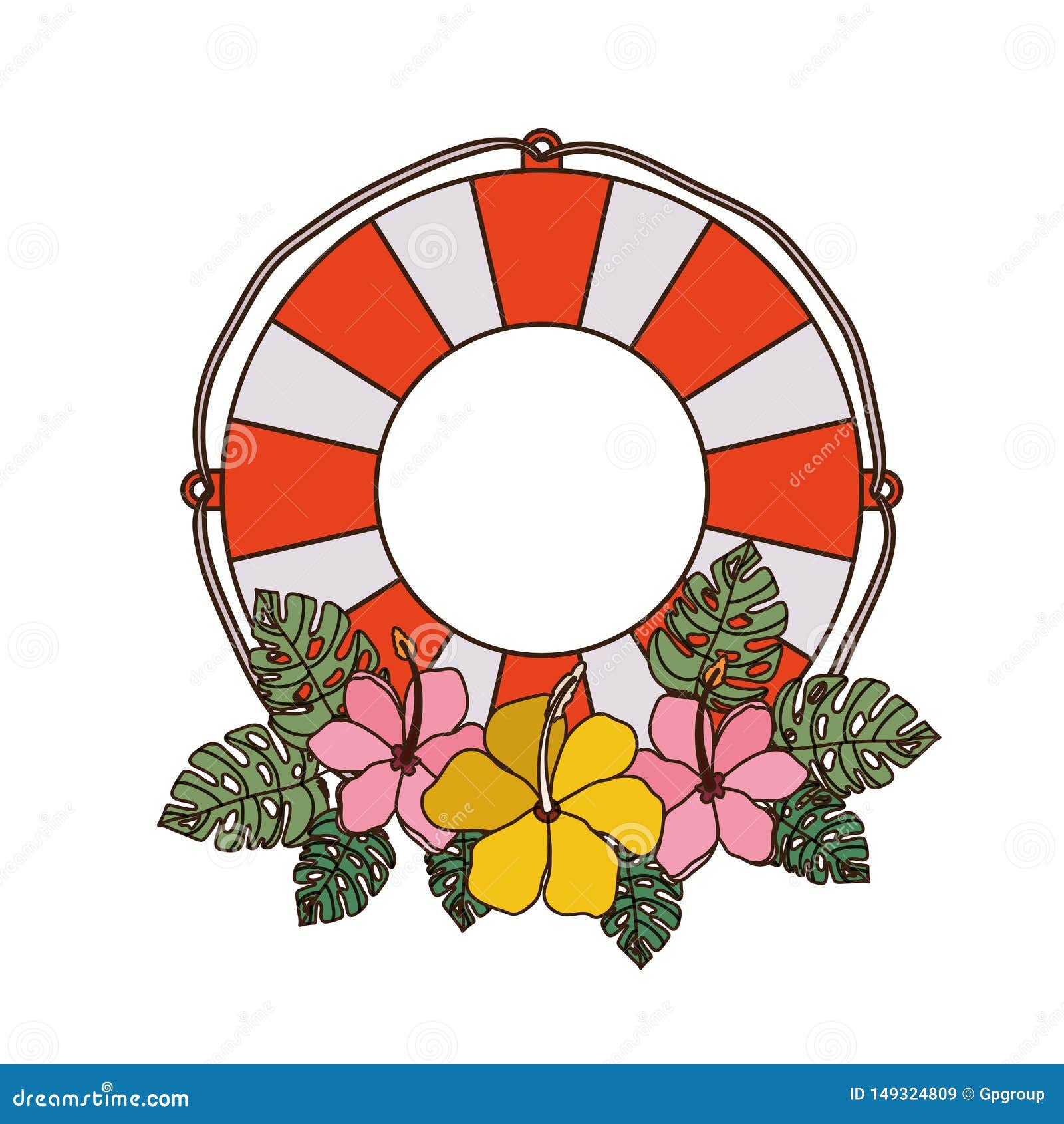 Lifesaving Float in White Background Stock Vector - Illustration of ...