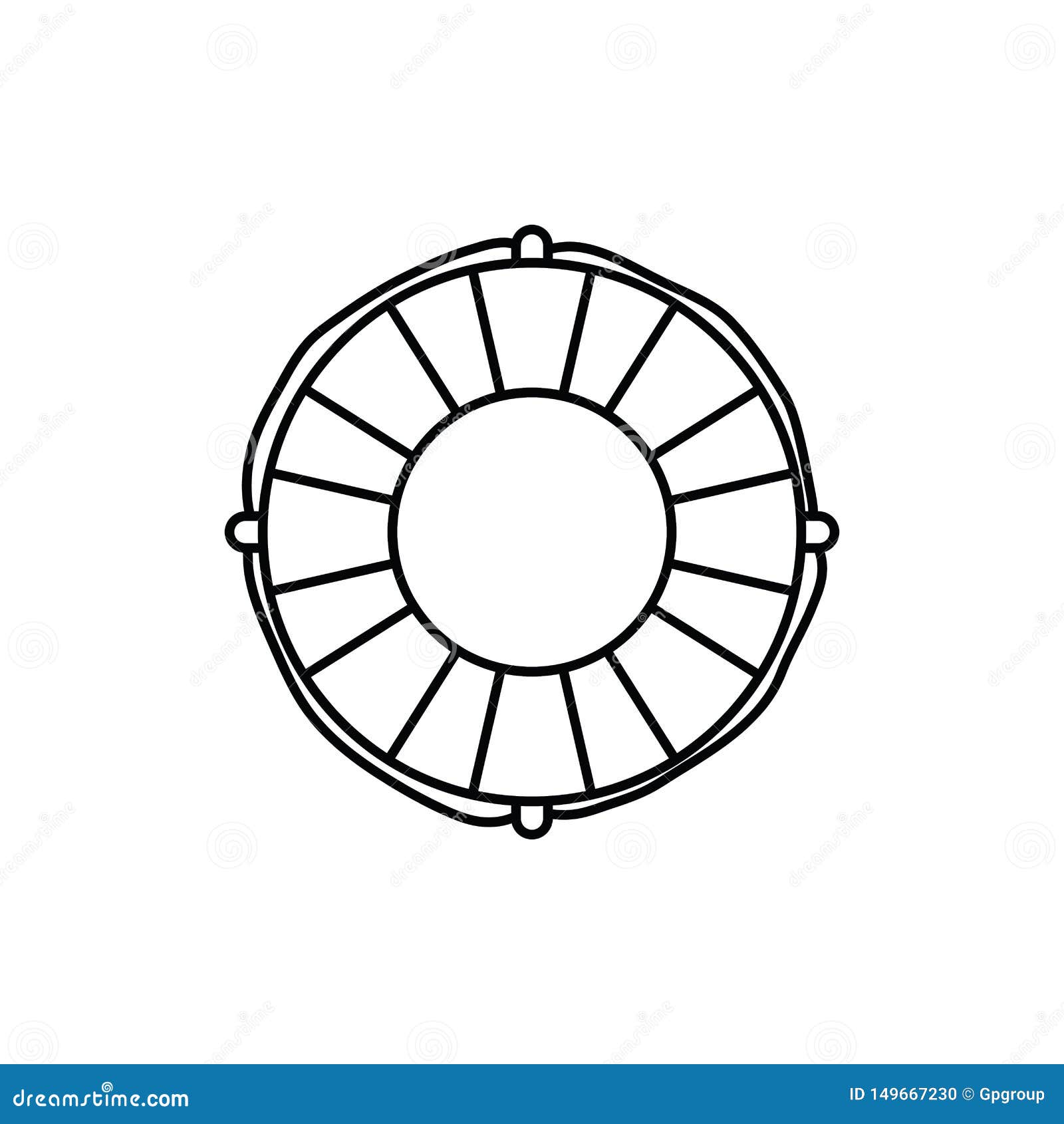 Lifesaving Float in White Background Stock Vector - Illustration of ...