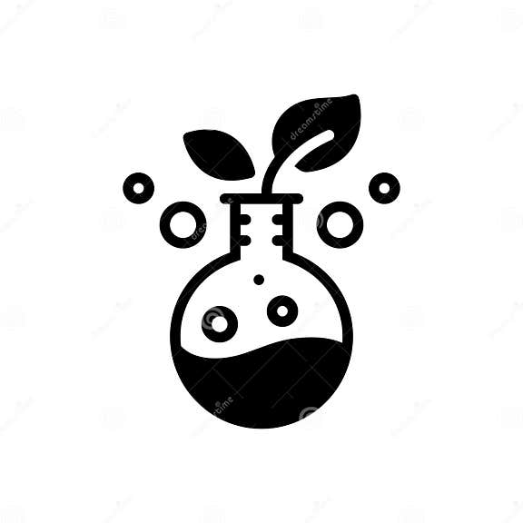 Black Solid Icon for Lifescience, Bioscience and Biotechnology Stock ...