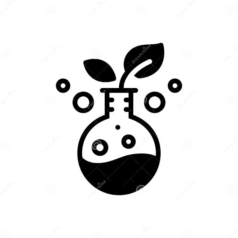 Black Solid Icon for Lifescience, Bioscience and Biotechnology Stock ...