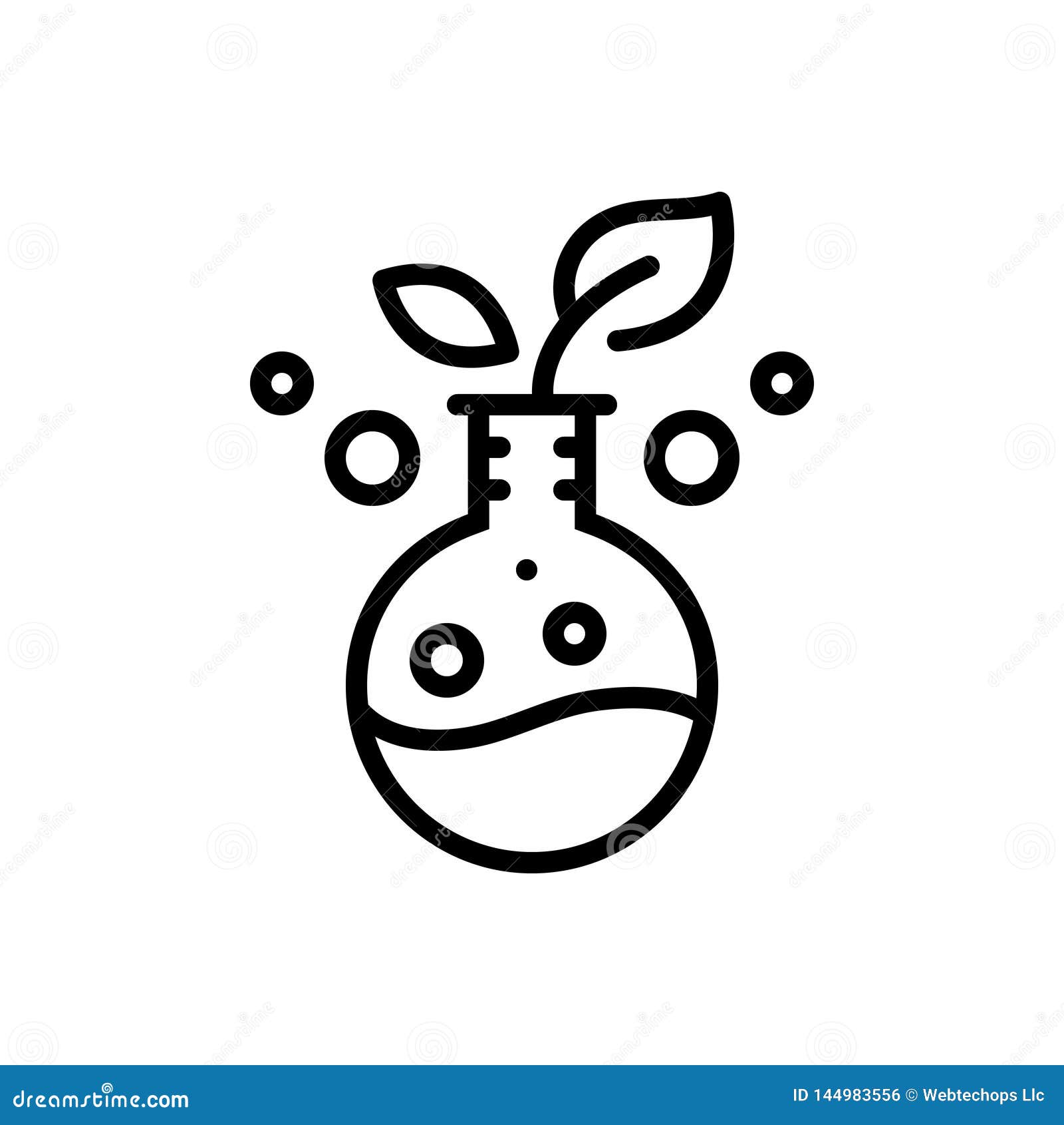 Black Line Icon for Lifescience, Bioscience and Botany Stock Vector ...