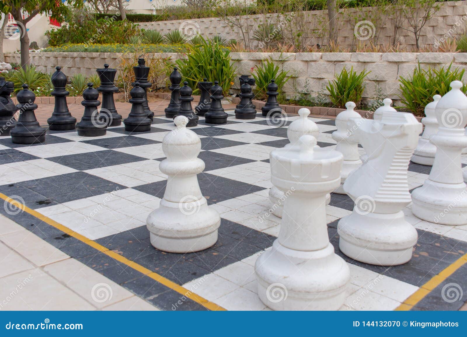 Lifesize Chess Board at a Hotel Stock Photo - Image of smart, lifesize ...