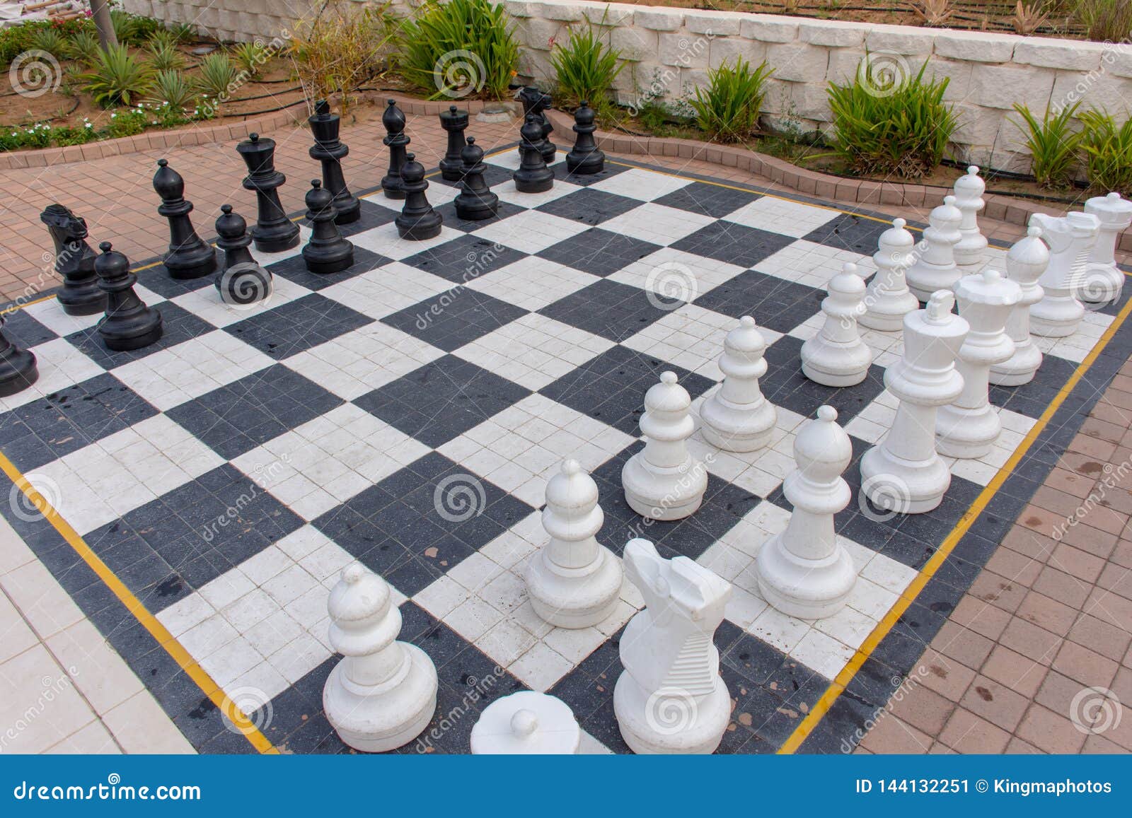 Lifesize Chess Board At A Hotel Royalty-Free Stock Photography ...