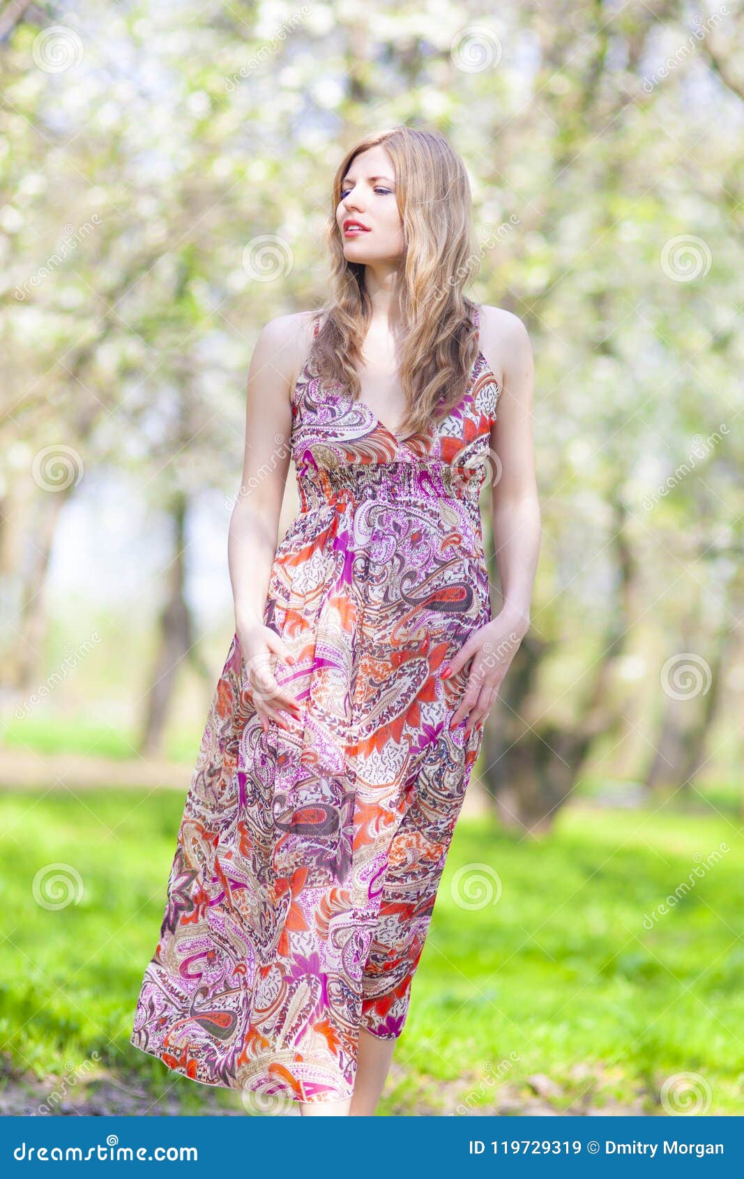 Lifestyle Concepts Tranquil Relaxing Caucasian Blond Female Dreaming