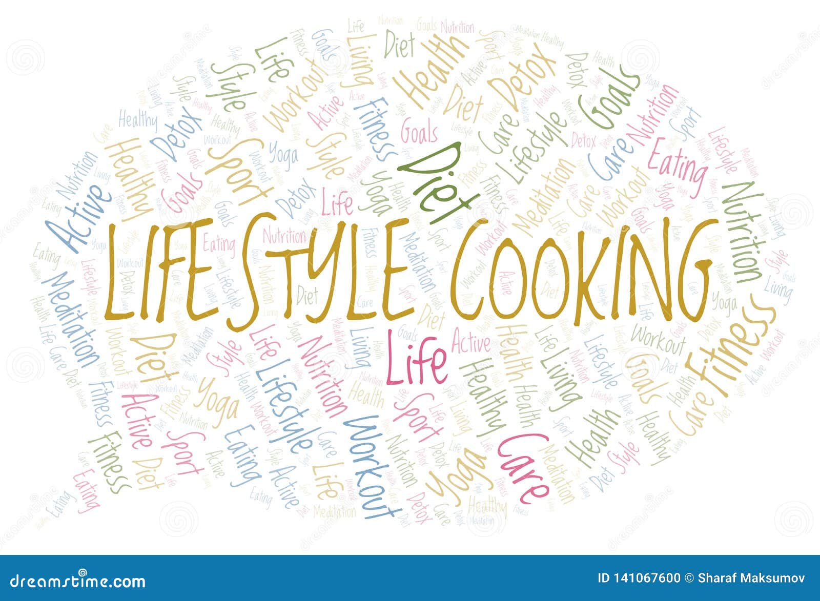 Lifestyle Cooking Word Cloud Stock Illustration - Illustration of ...