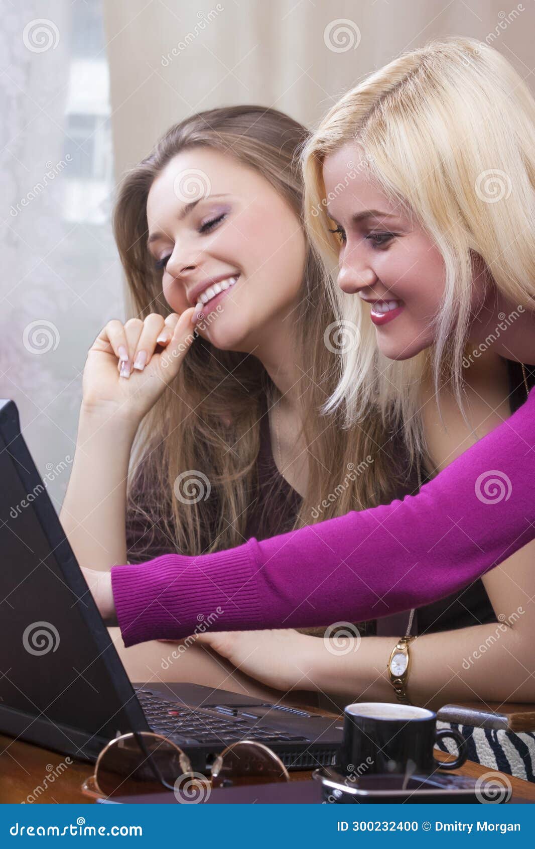 Lifestyle Ideas Two Cute Winsome Happy Expressive Positive Caucaisan
