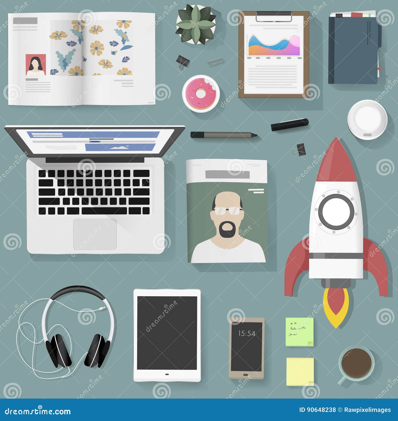 Lifestyle People Gadget Equipment Vector Illustration Stock Vector ...