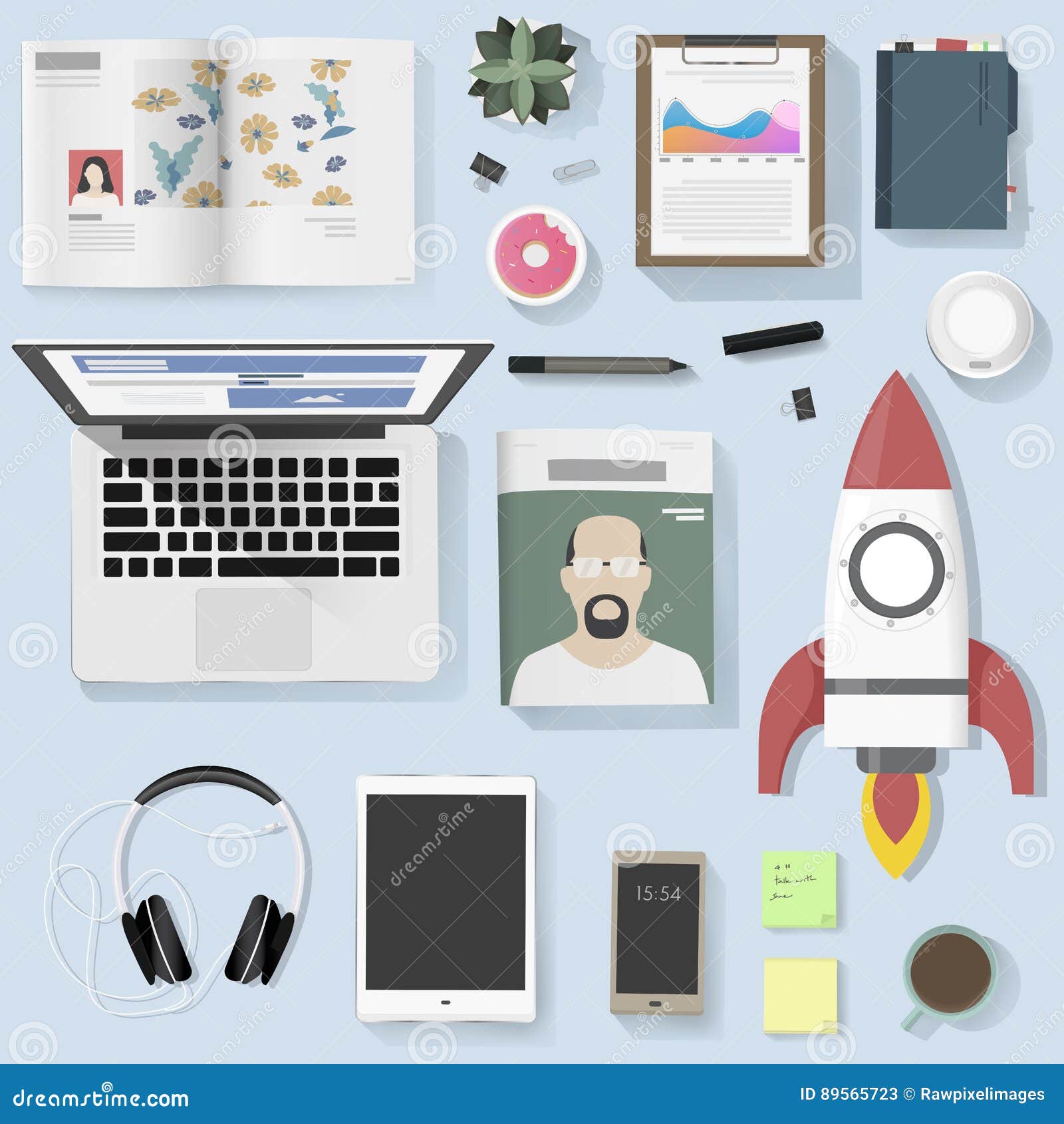 Lifestyle People Gadget Equipment Vector Illustration Concept Stock ...