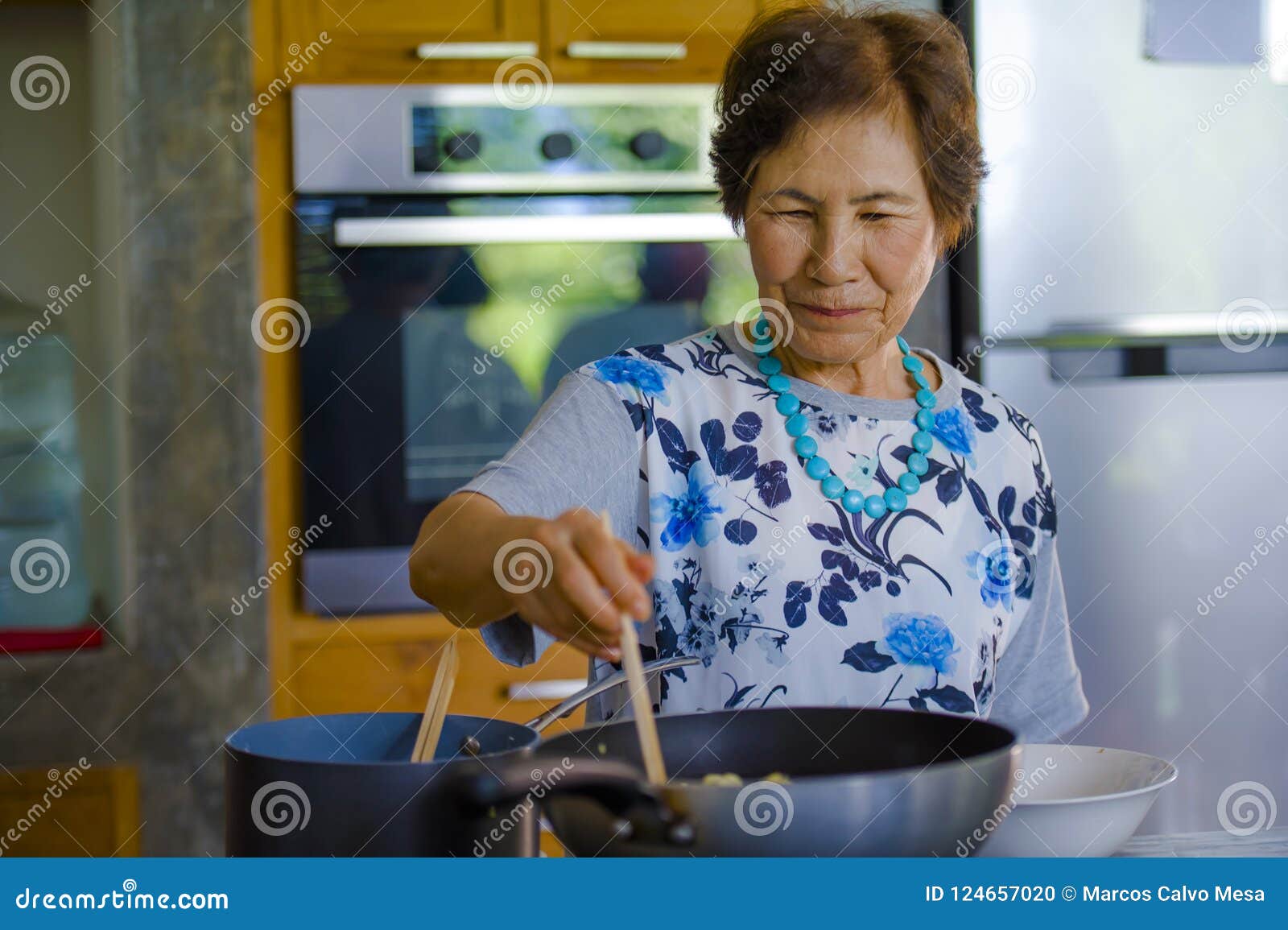 Lifestyle Portrait Of Senior Happy And Sweet Asian Japanese Retired