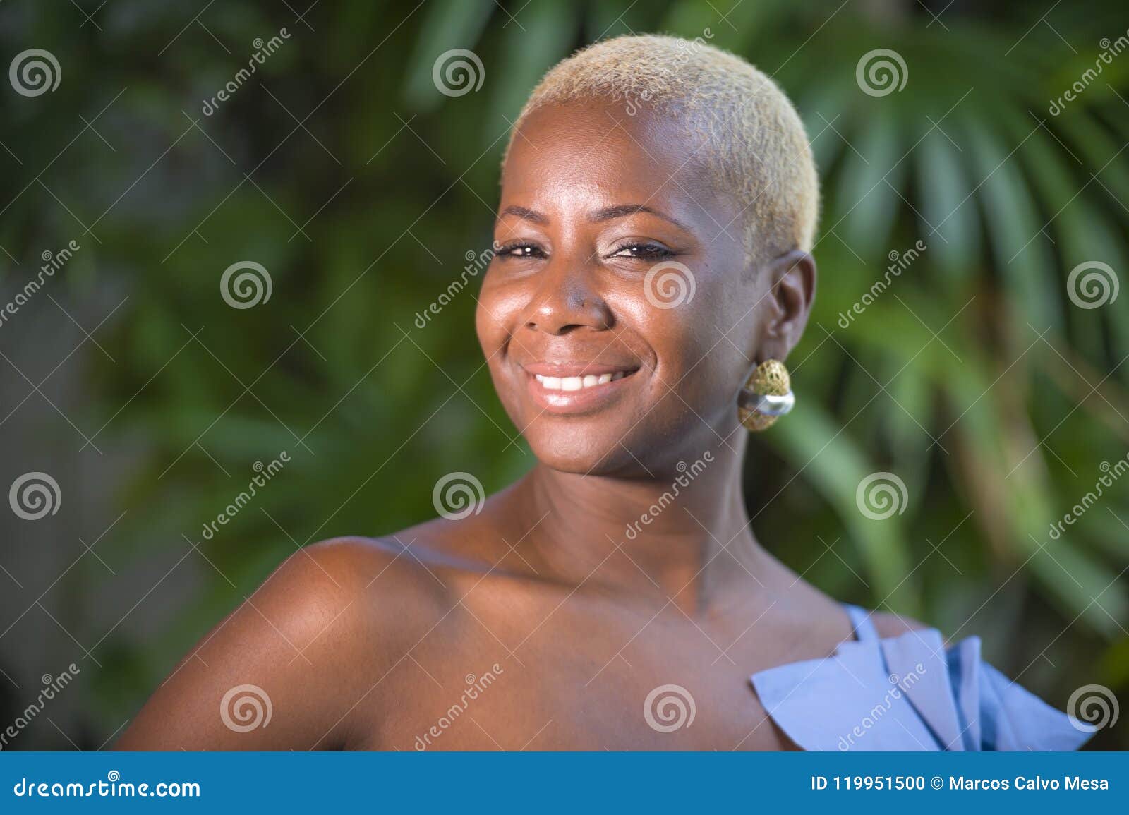 Lifestyle Portrait Of Young Attractive And Joyful Black African